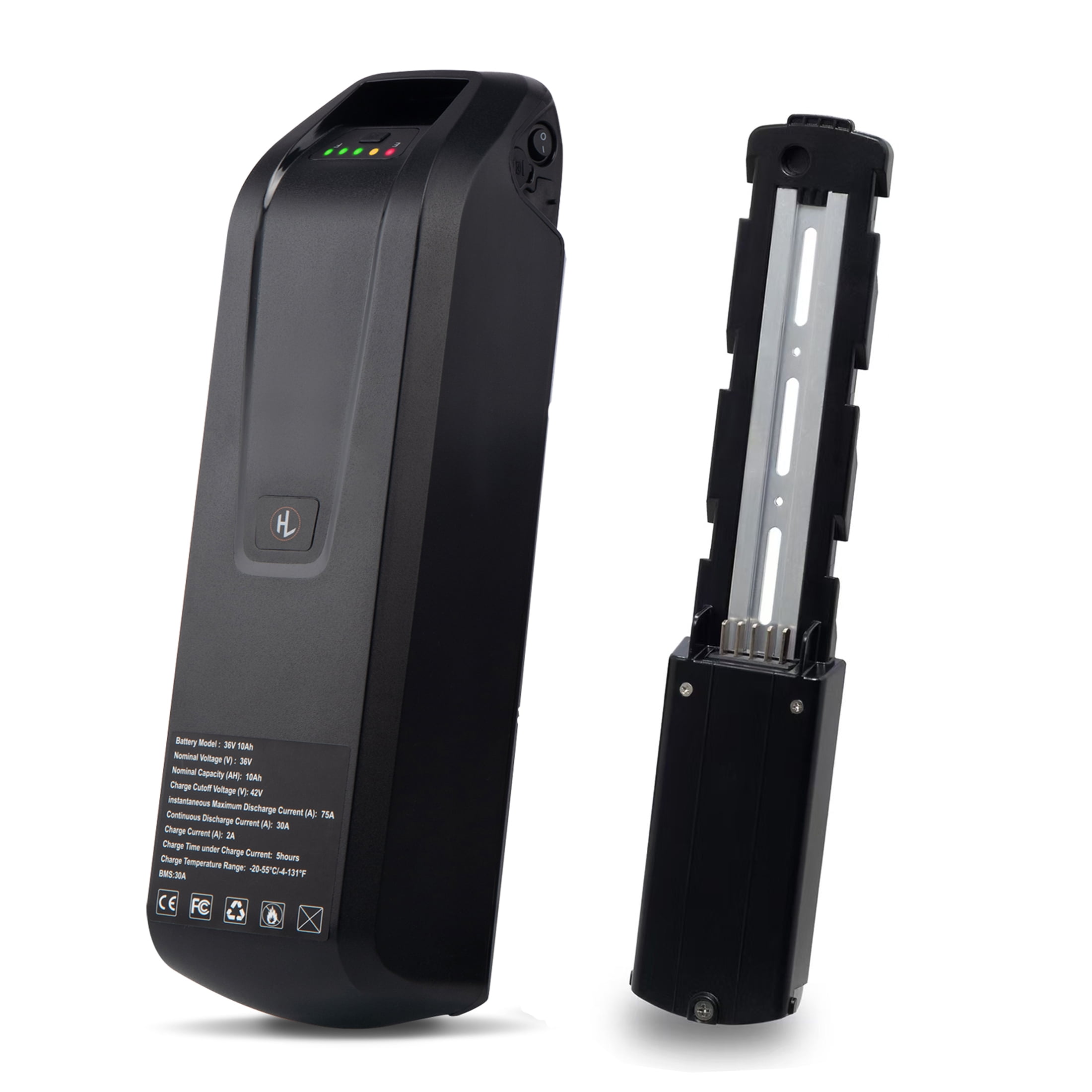 36v 15ah Battery Pack 5 Prong Bicycles Lithium Battery with 2A Charger ...