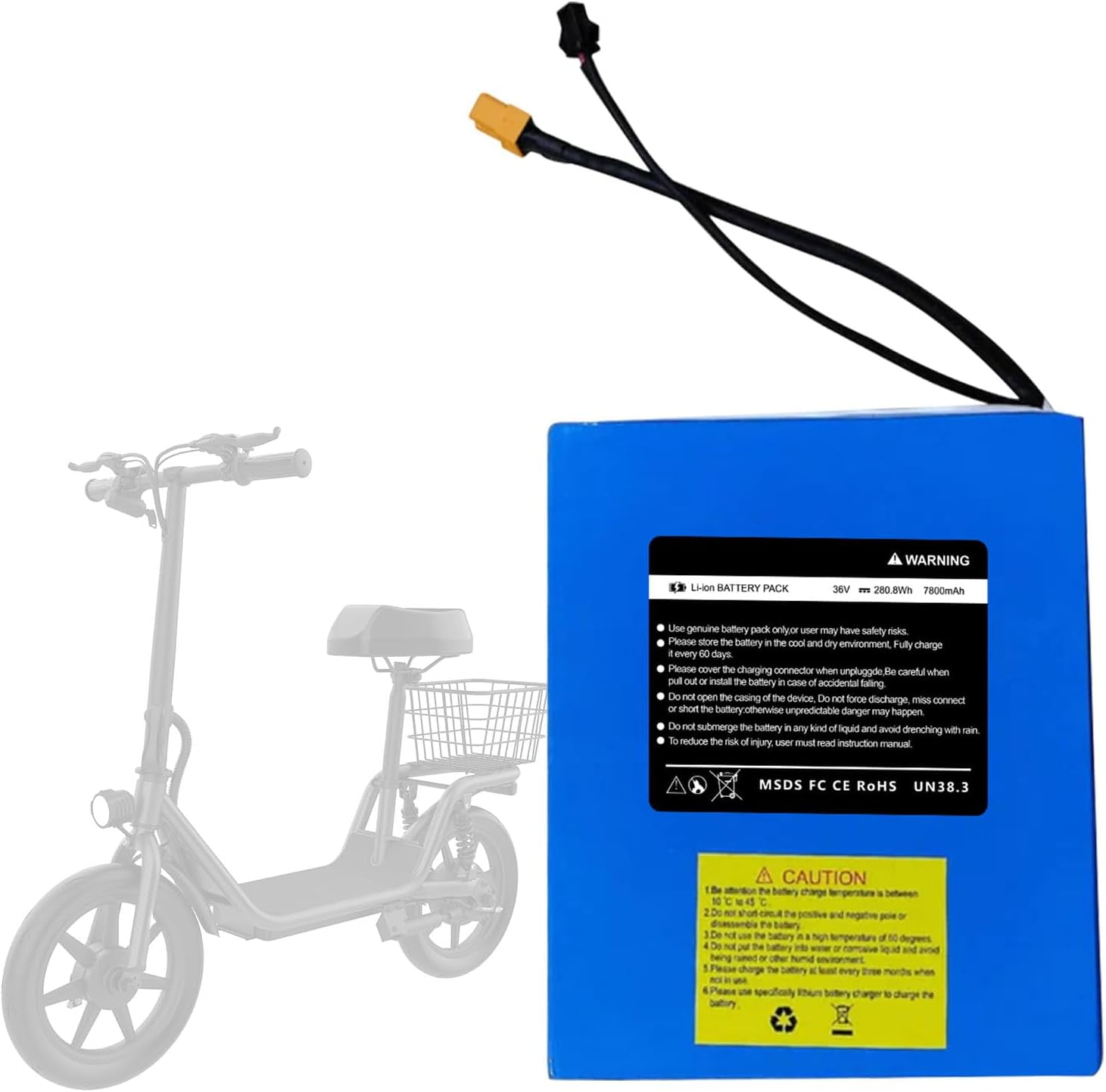 36v 7.8Ah Electric Scooter Battery Compatible with Gotrax FLEX ...