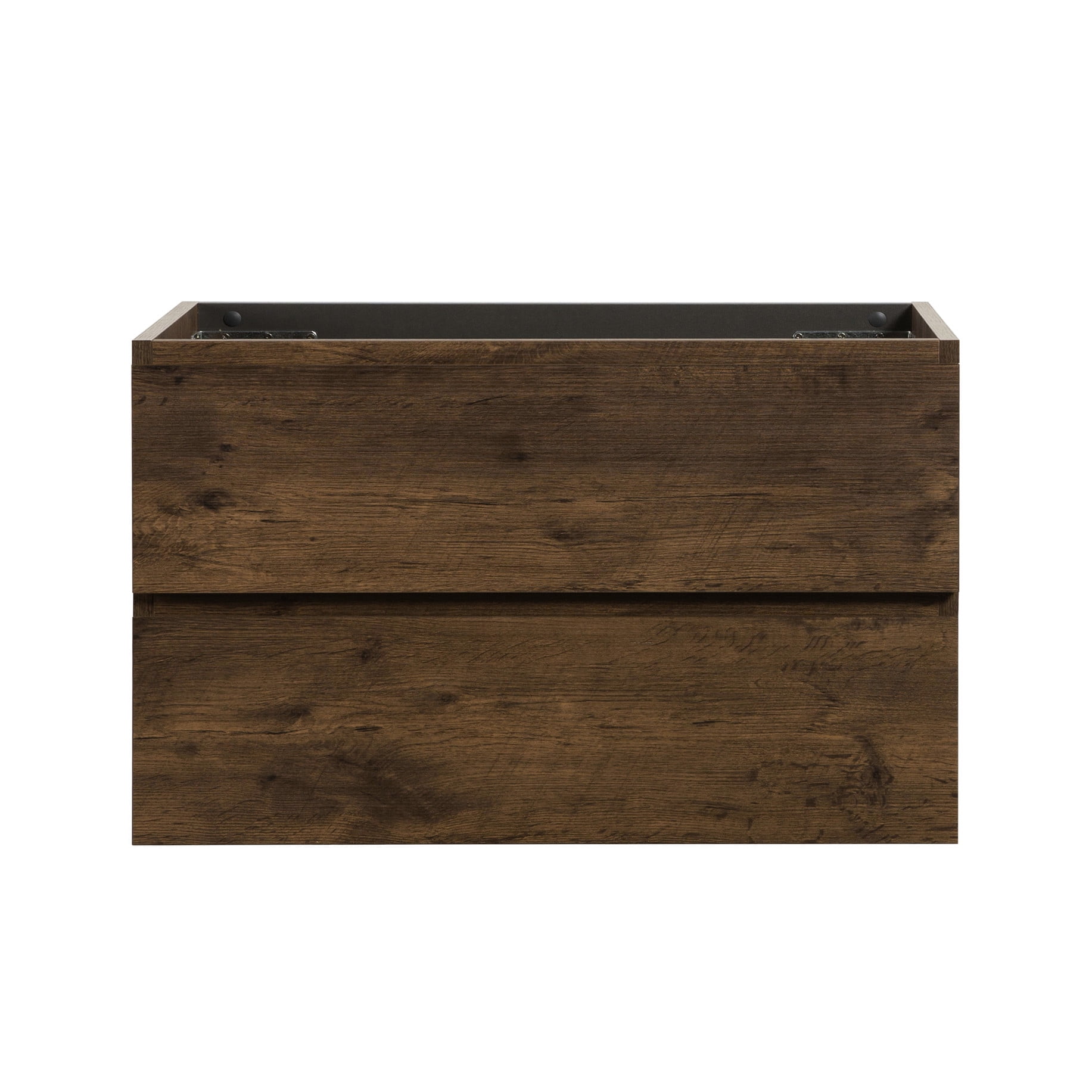 36w - 105 Wall Mount Cabinet Without Basin, Walnut, Two Drawers, Pre ...