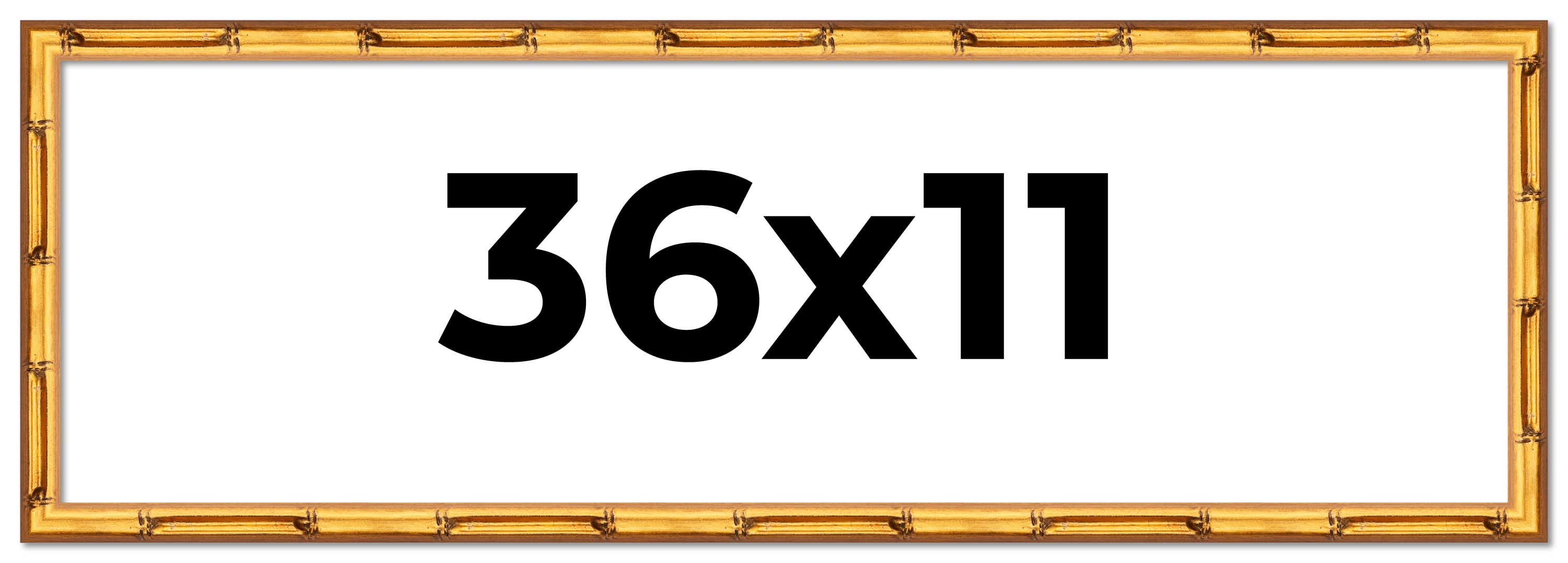 36x11 Frame Gold Bamboo Picture Frame - Complete Modern Photo Frame ...