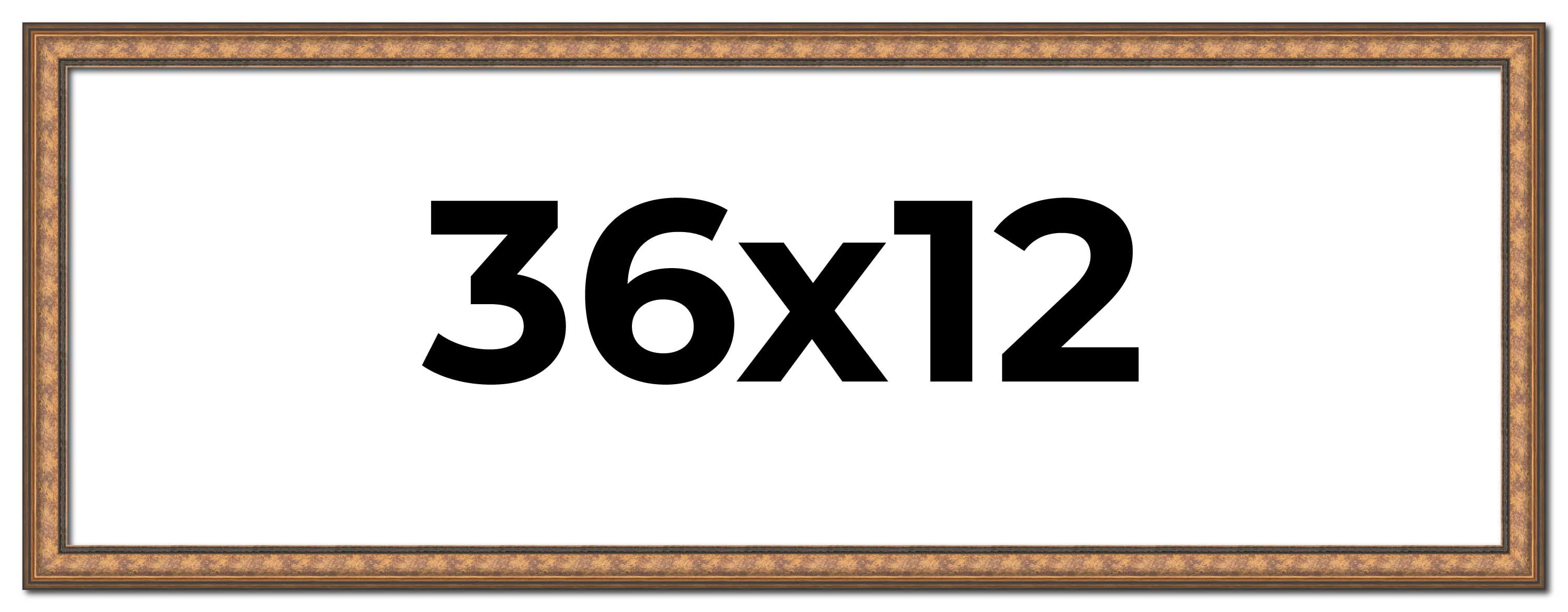 36x12 Frame Gold Real Wood Picture Frame Width 1.25 inches | Interior ...