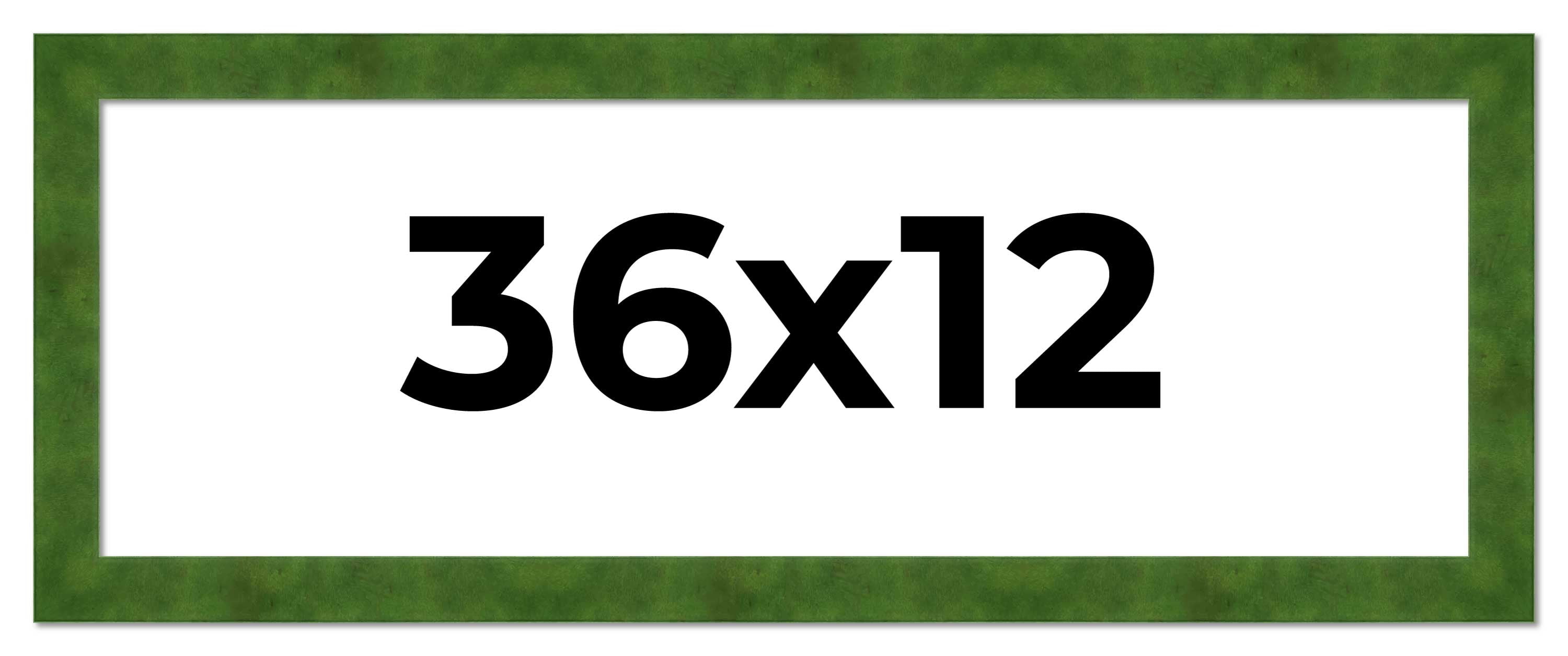 36x12 Frame Green Burl Solid Wood Picture Frame | 1.75 Inches Moulding ...
