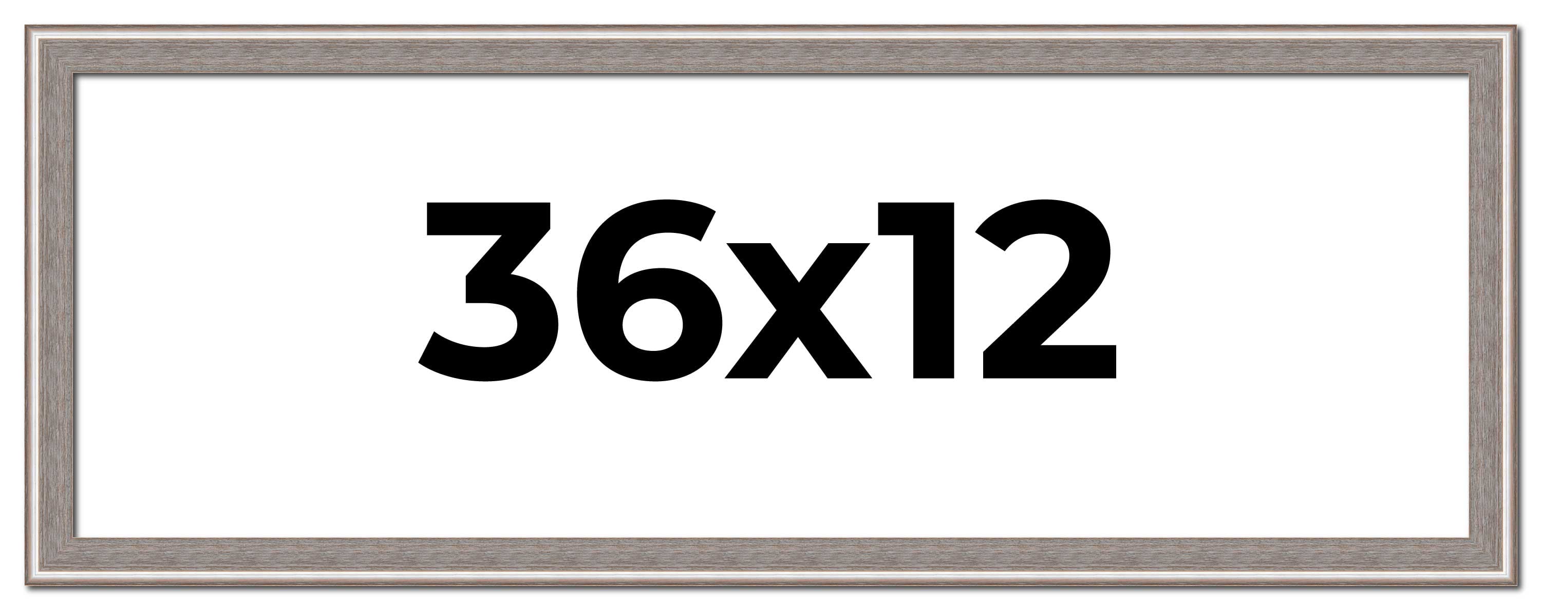 36x12 Frame Grey Real Wood Picture Frame Width 1.25 inches | Interior ...