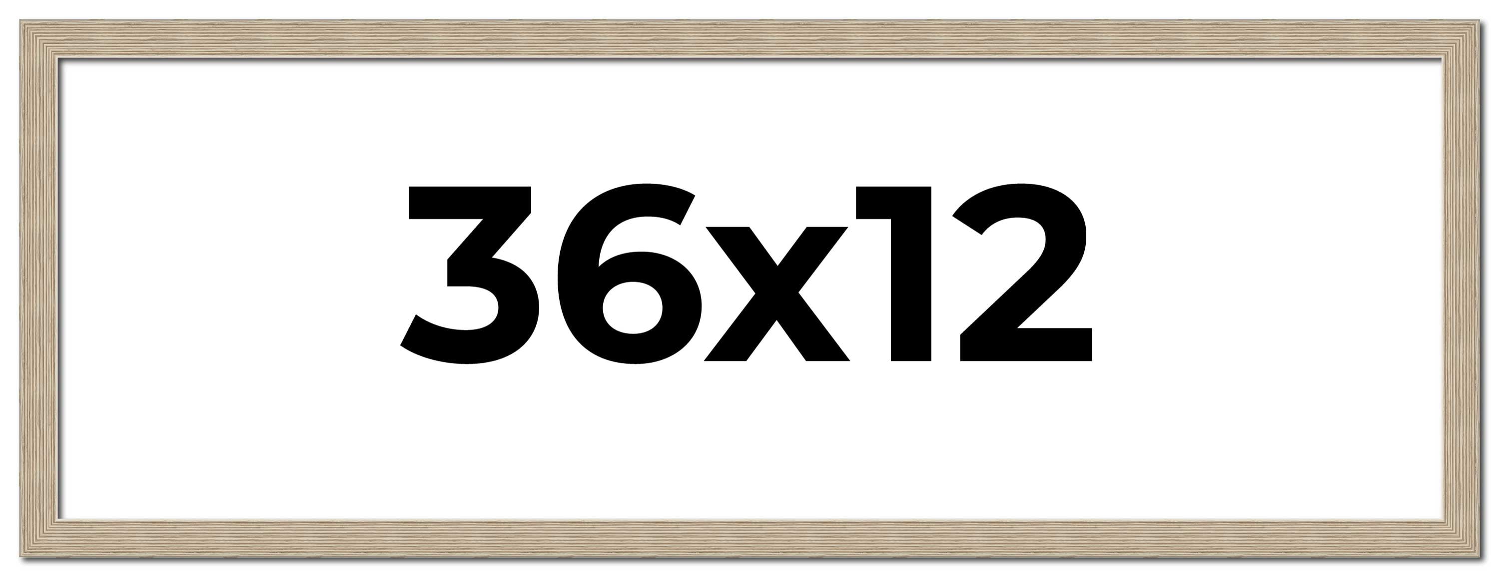 36x12 Frame Grey Solid Wood Picture Frame Width 1 Inches | Interior ...