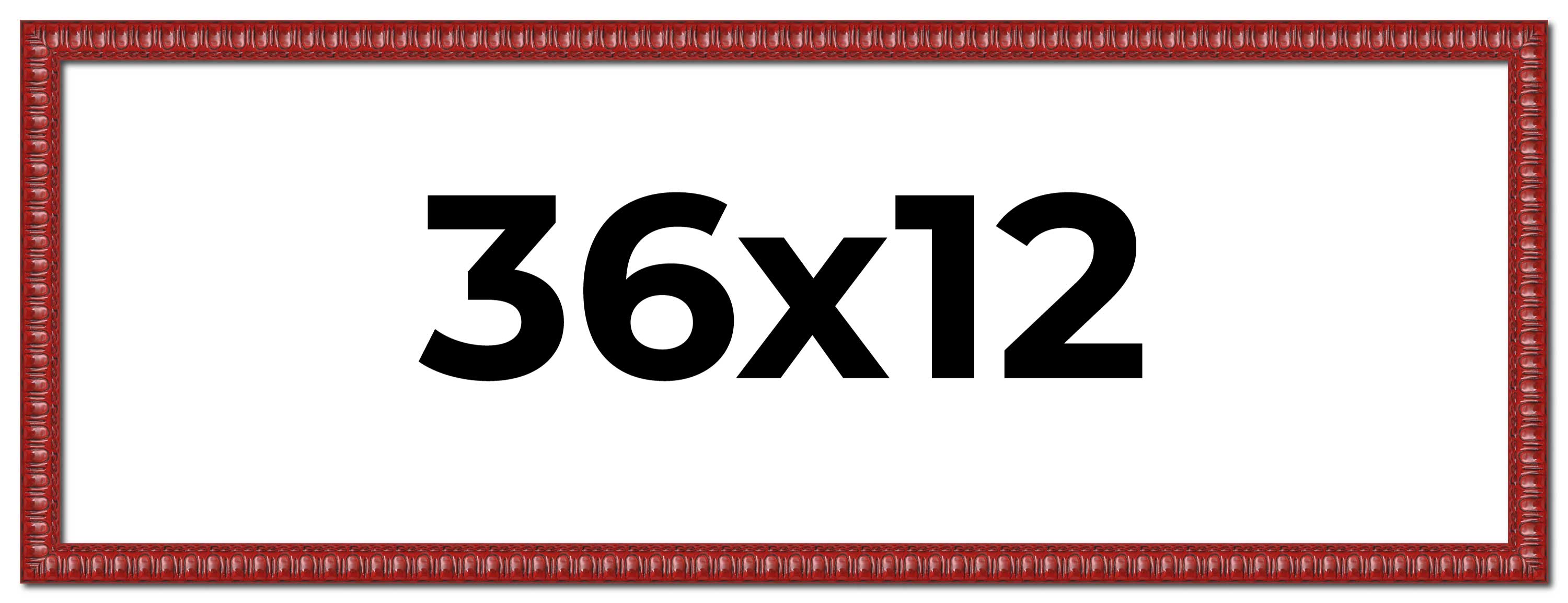 36x12 Frame Red Solid Wood Picture Frame Width 1 Inches | Interior ...