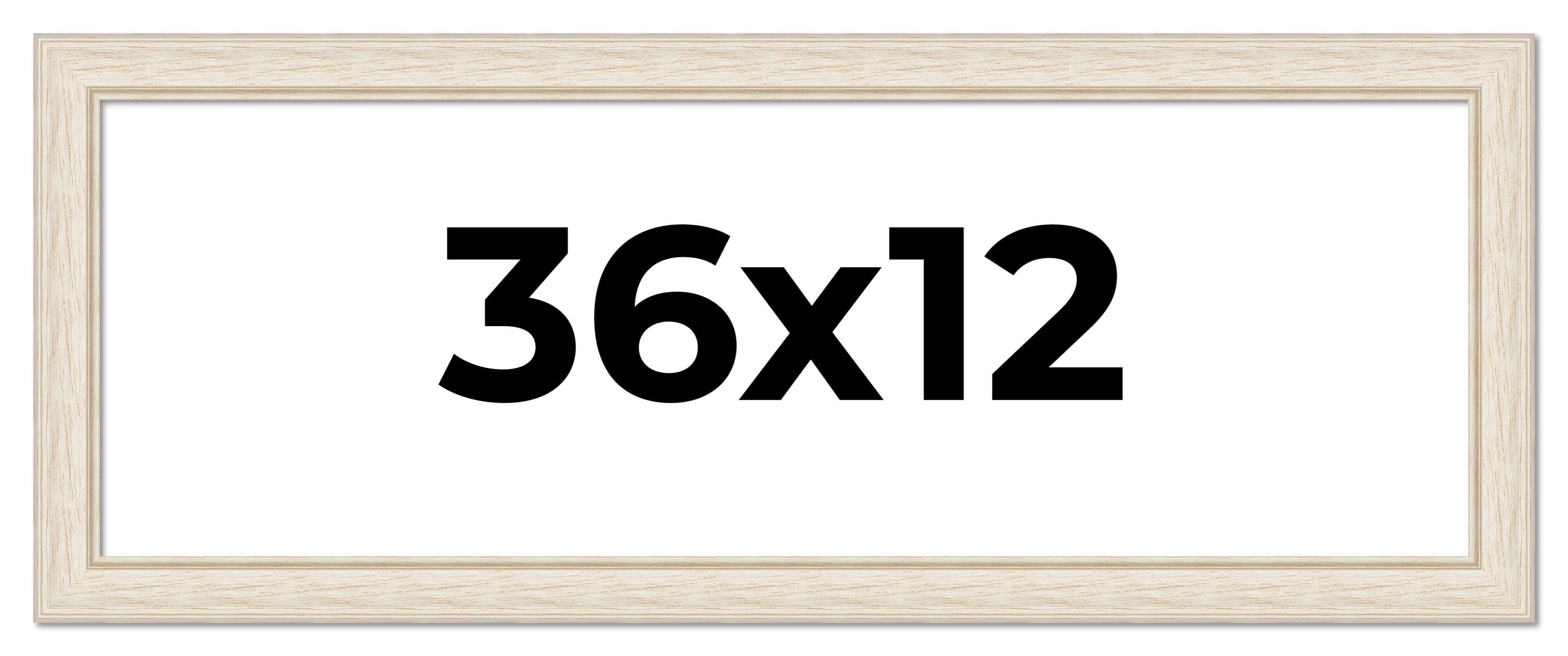 36x12 Frame White Real Wood Picture Frame Width 1.75 inches | Interior ...
