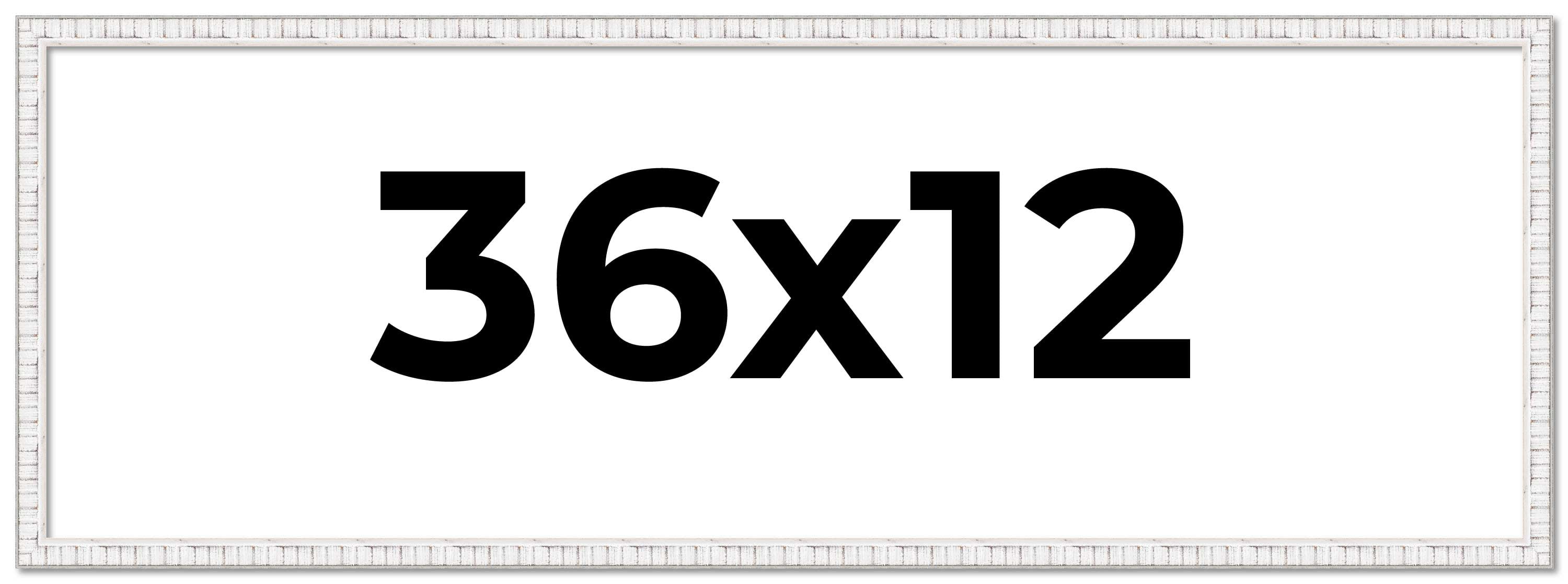 Walmart 36x12 Solid Wood Poster Frame - White Wooden Photo Frame with ...