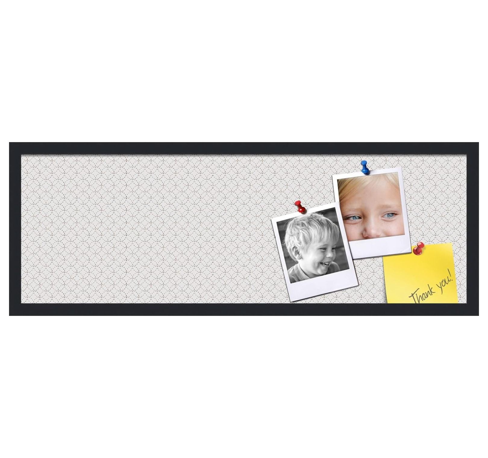 36x12 Inch Cork Bulletin Board. This Decorative Framed Pin Board Comes ...