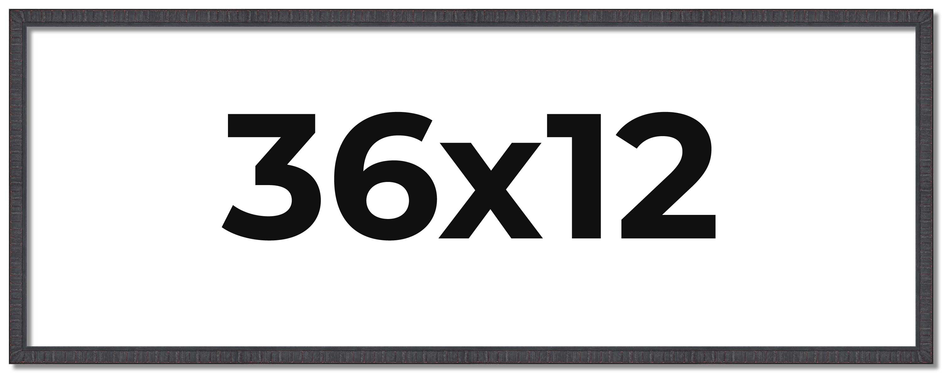 36x12 Rustic Brown Real Wood Picture Frame Width 0.75 inches | Interior ...