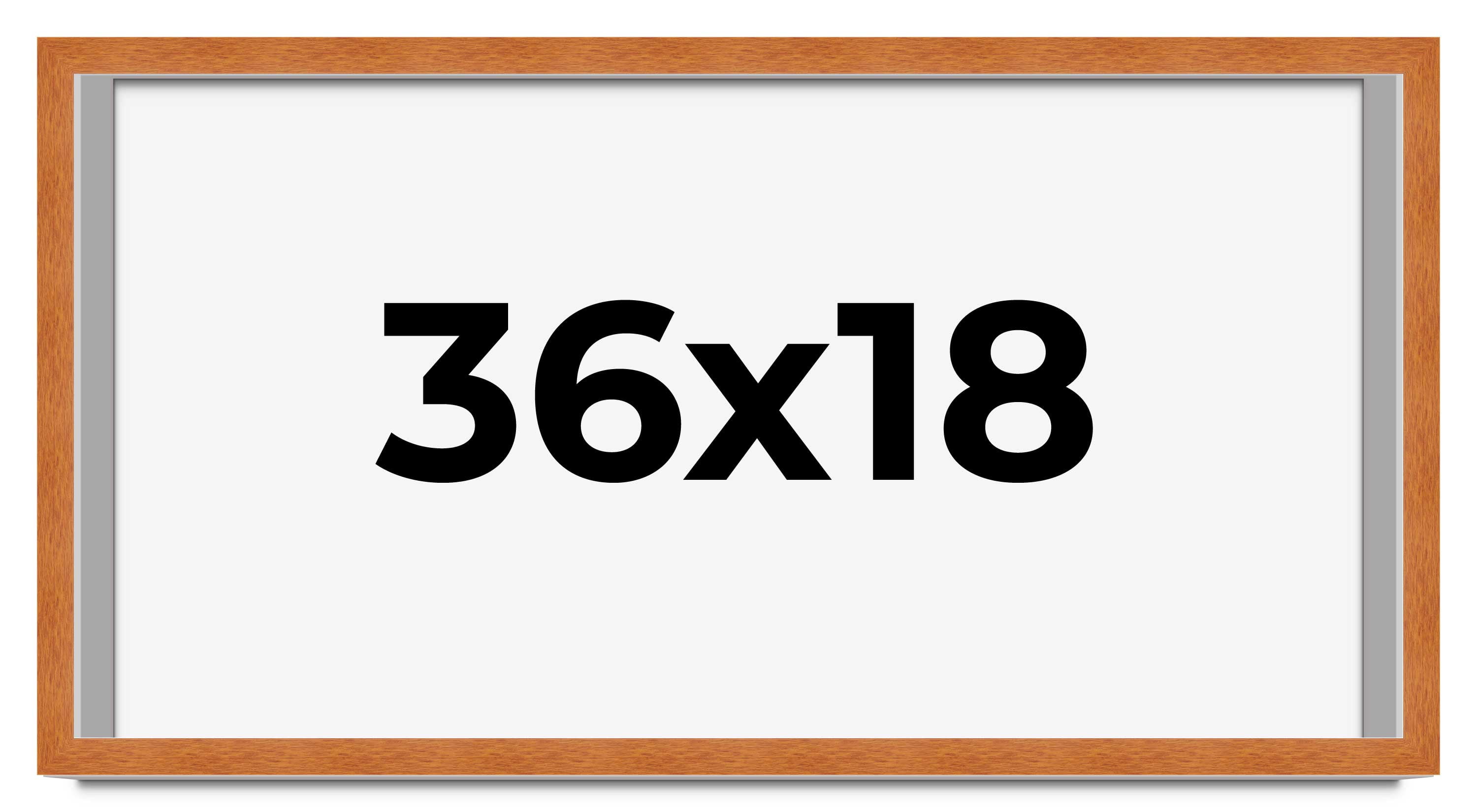 36x18 Frame Honey Pecan Brown Picture Frame - Modern Photo Frame ...