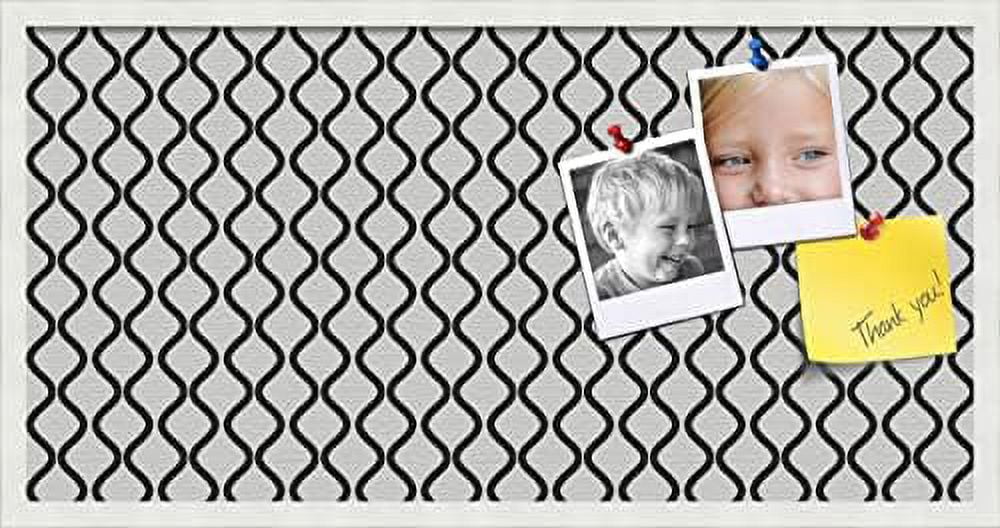 36x18 inch cork bulletin board. this decorative framed pin board comes ...