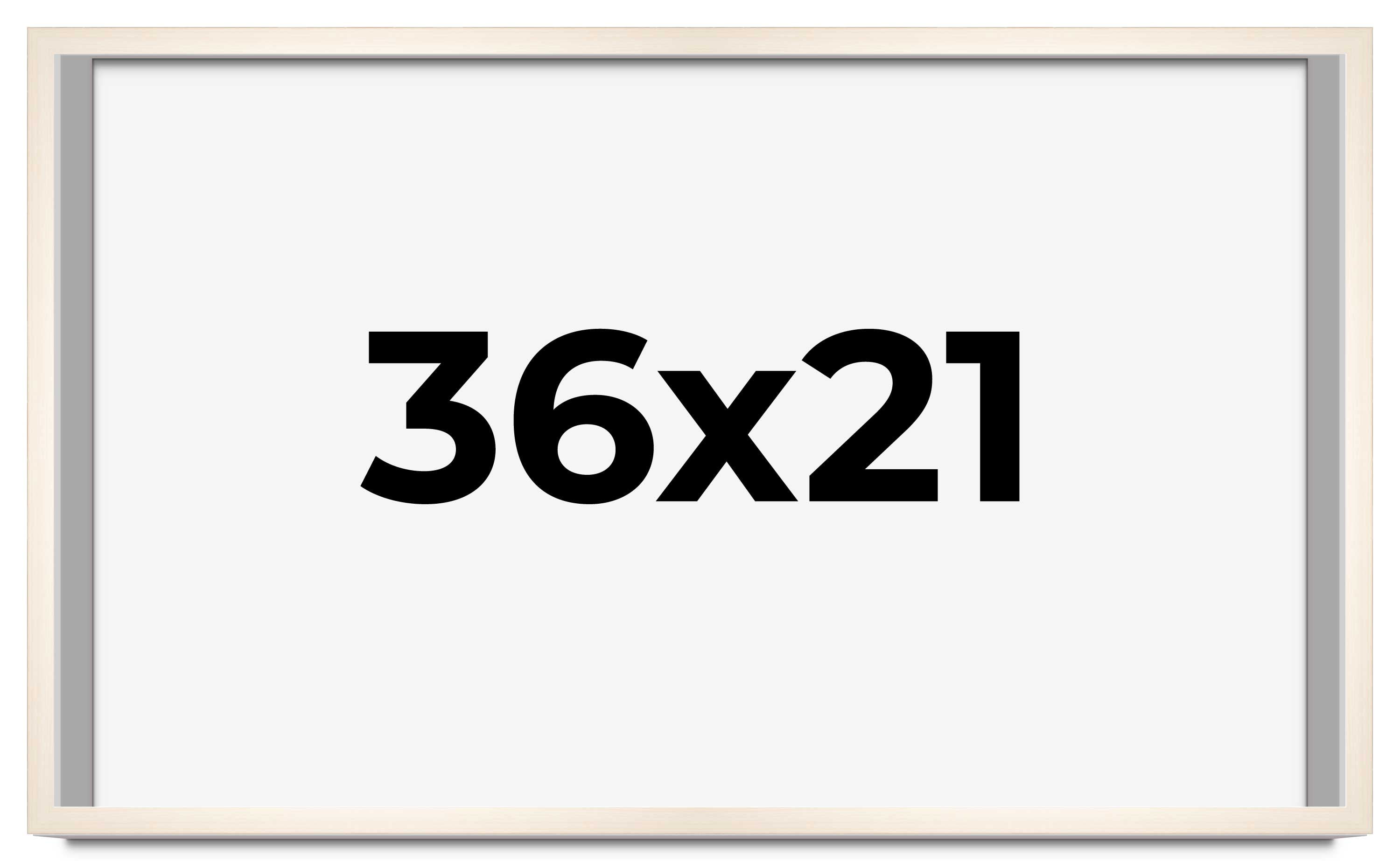 36x21 Frame White Wash Solid Wood Picture Frame | 0.75 Inch Moulding ...