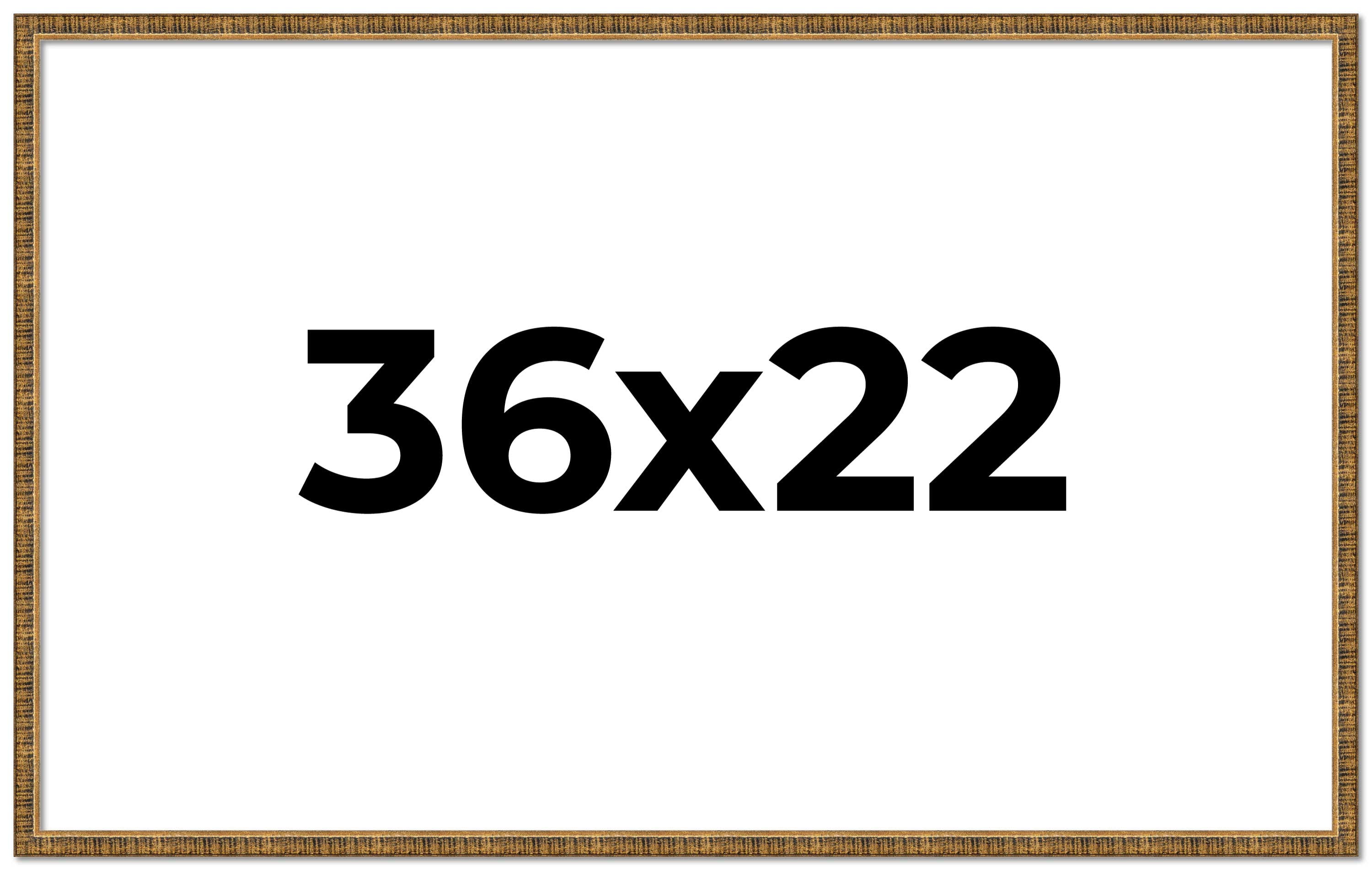 36x22 Frame Gold Kingsley Distressed Solid Wood Picture Frame Width 0. ...