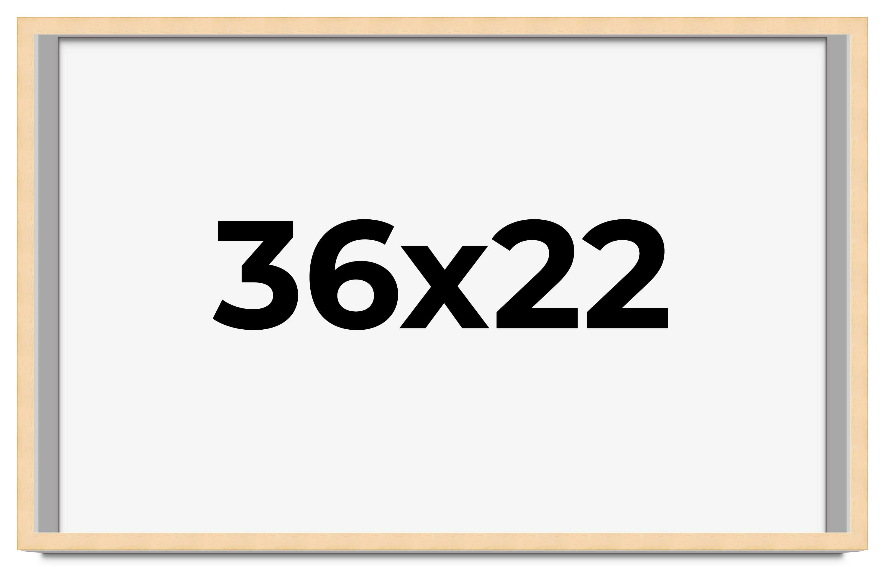 36x22 Shadow Box Frame Brown | 0.875 Inches Deep Real Wood Contemporary ...