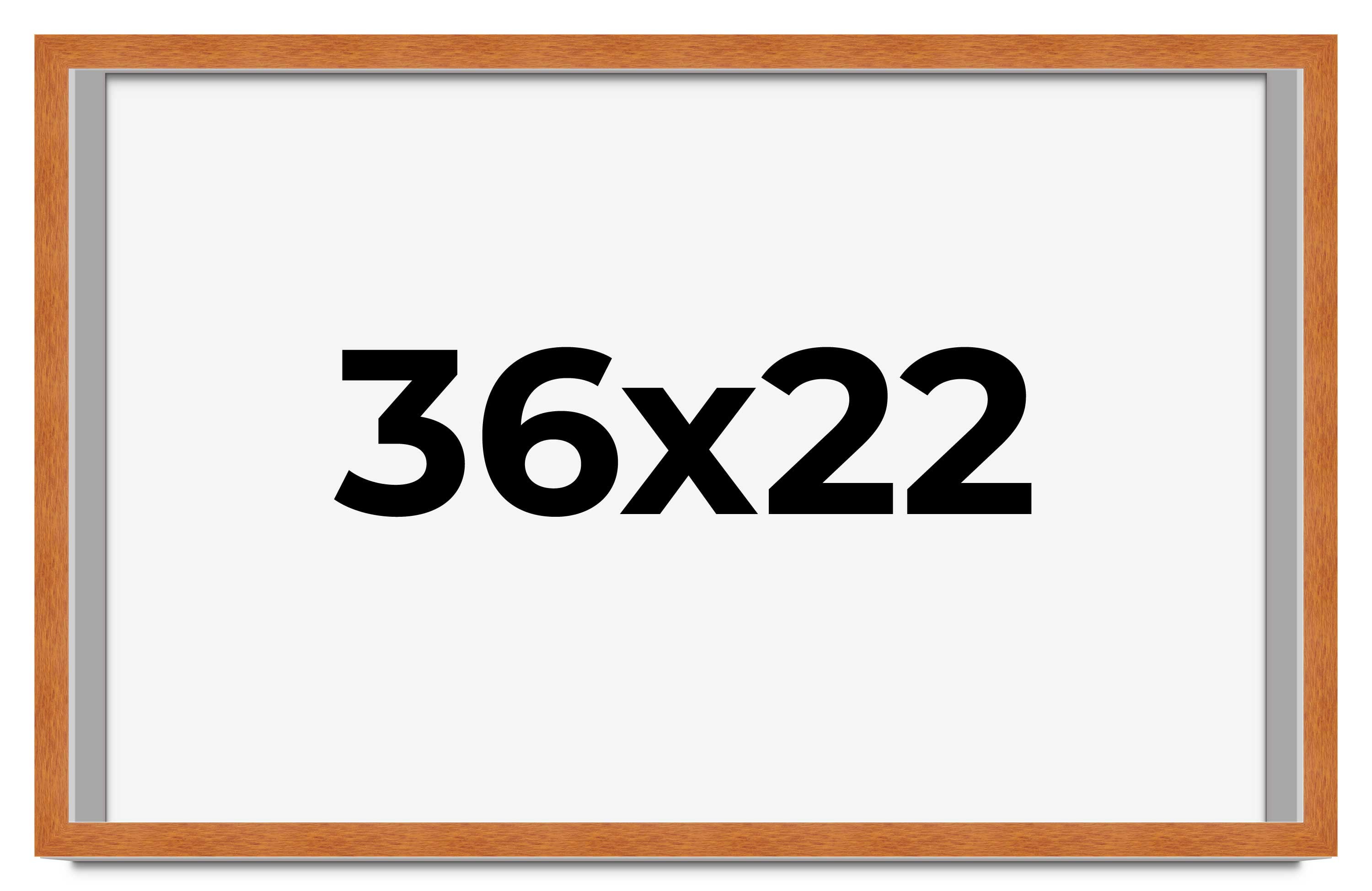 36x22 Shadow Box Frame Brown | 0.875 Inches Deep Real Wood Contemporary ...