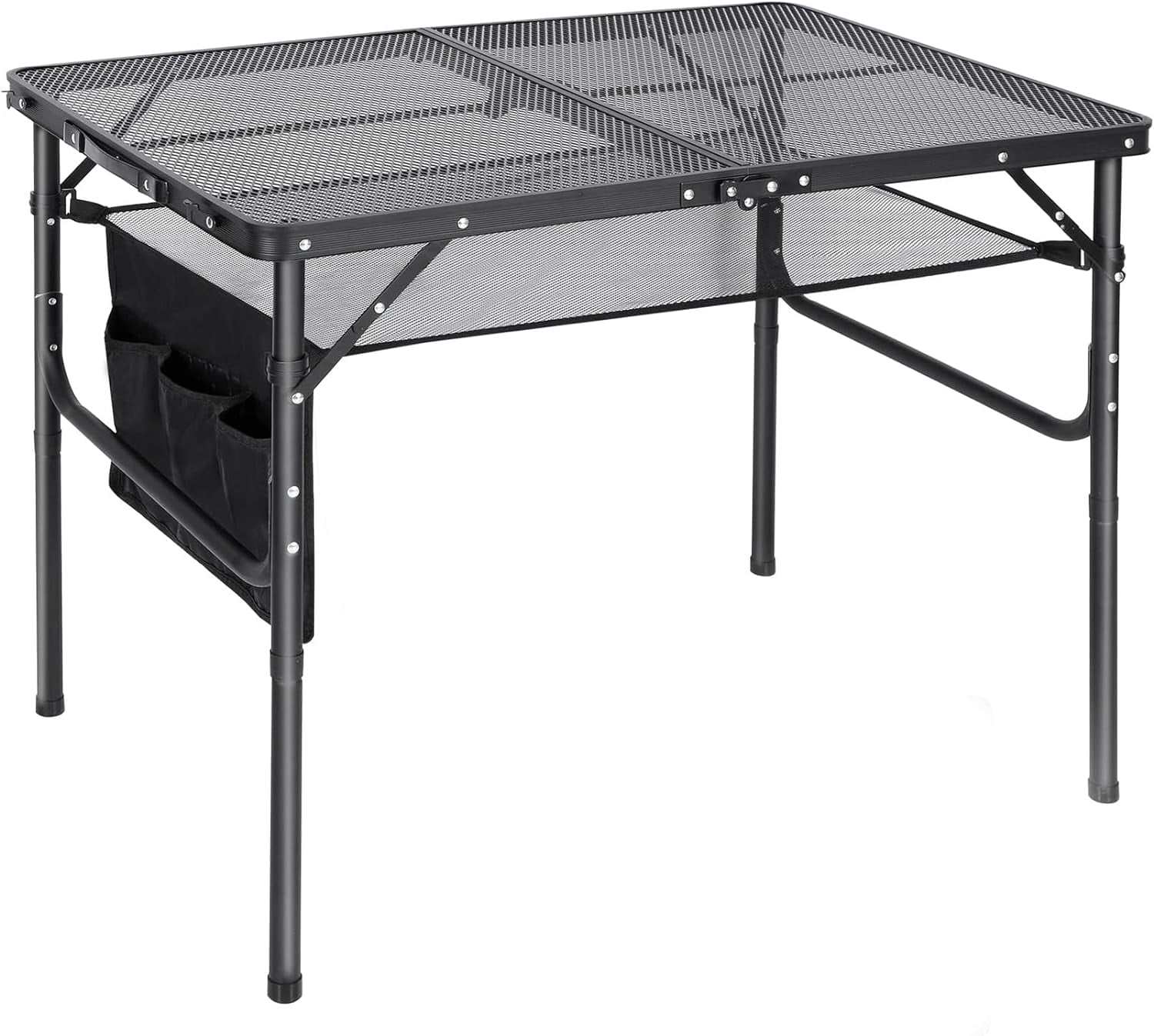 36x24 Folding Grill Table for Outside, Lightweight Portable Metal ...