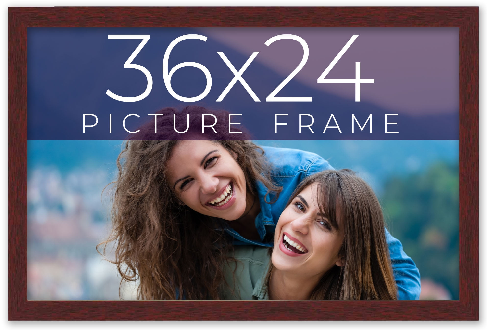 36x24 Frame Brown Solid Wood Picture Frame Width 0.75 Inches | Interior ...