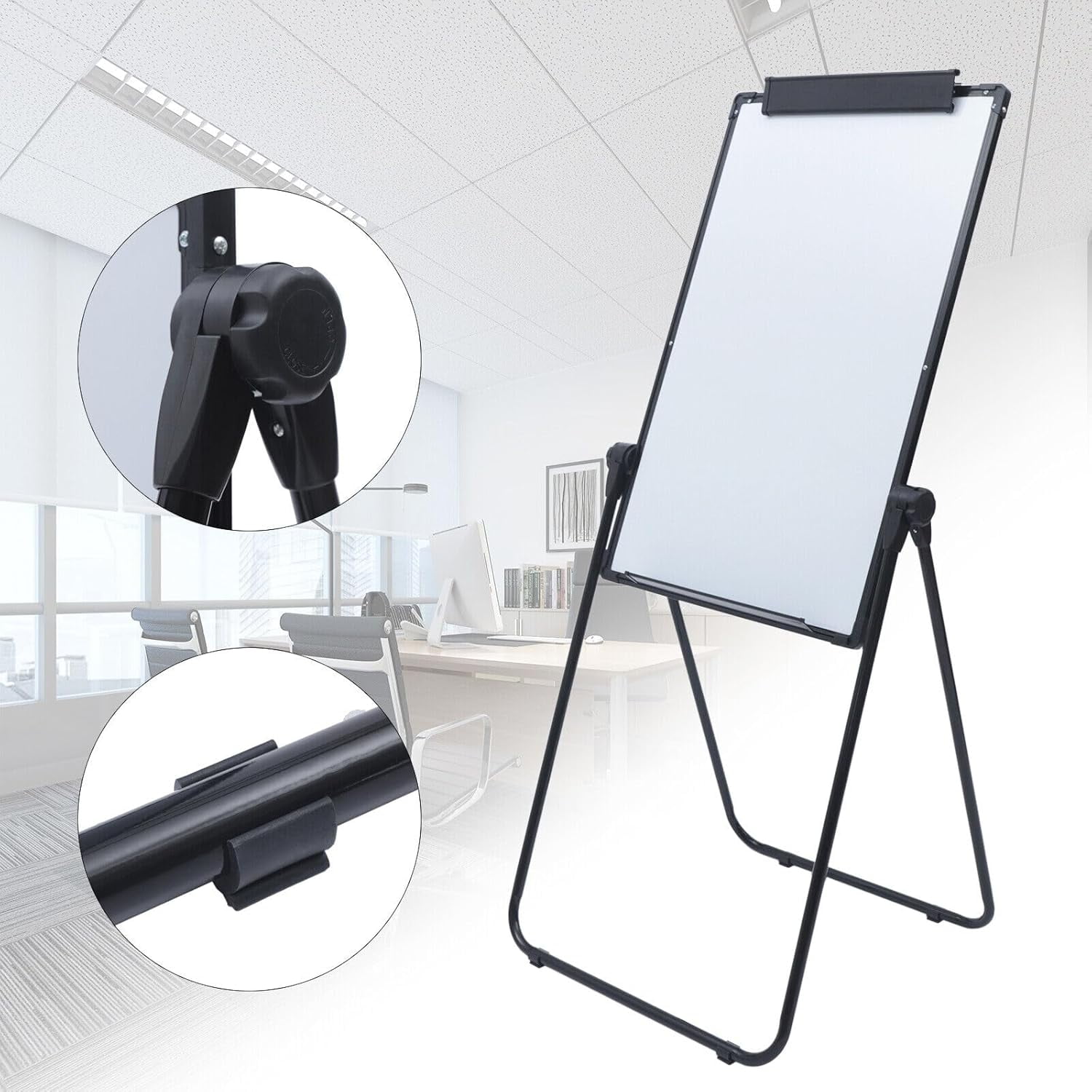 36x24 Inch Portable Dry Erase Board with Stand Double Sided Magnetic ...