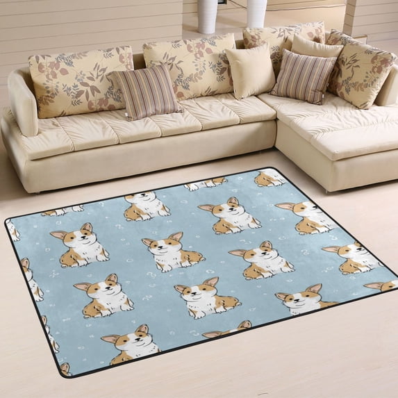 36x24in Area Rug Machine Washable Floor Mats Skid-Resistant Backing ...
