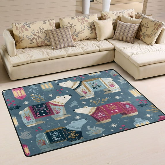 36x24in Area Rug Machine Washable Floor Mats Skid-Resistant Backing ...