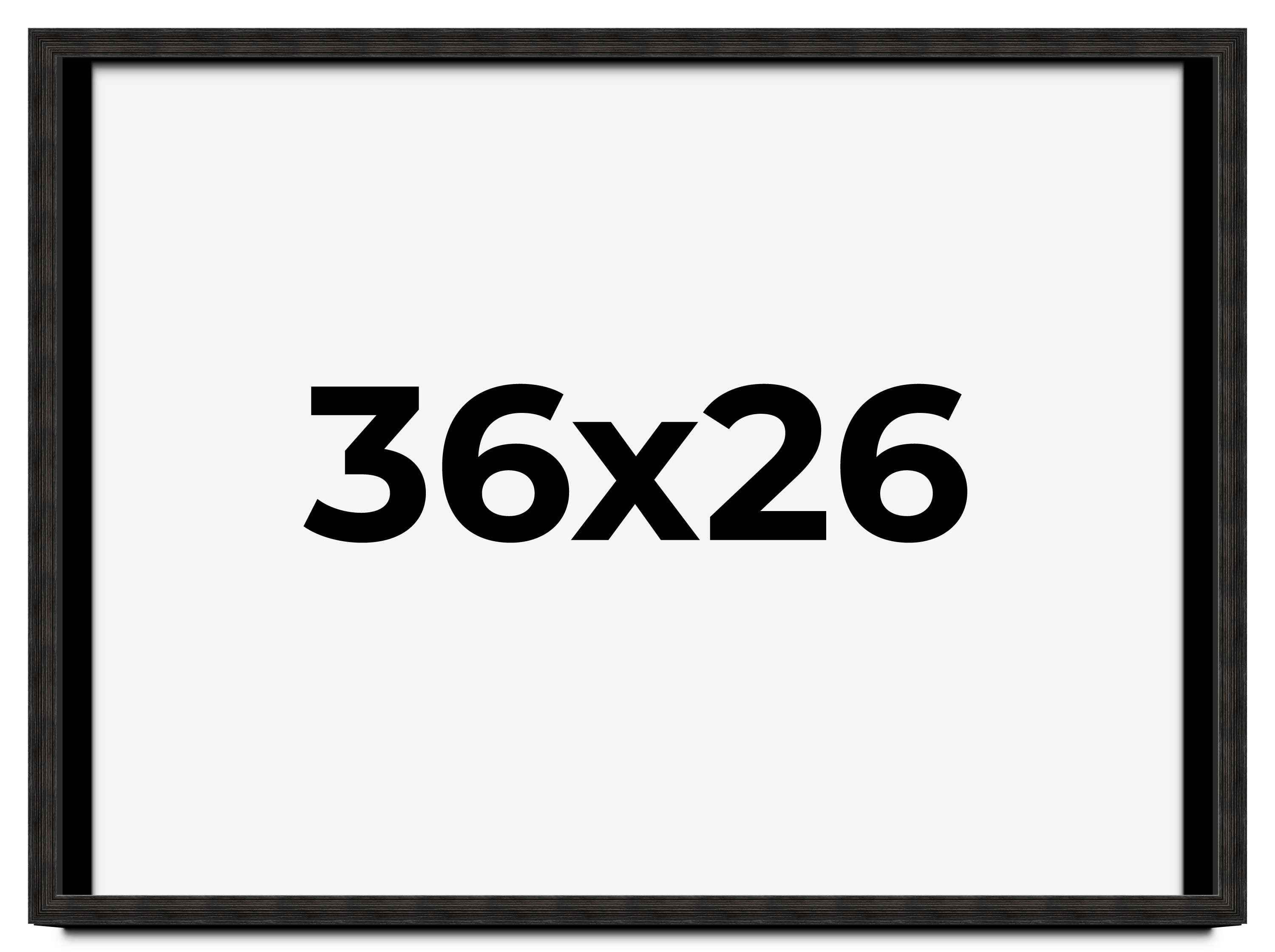 36x26 Shadow Box Black Rustic Barnwood Display Frame | 1.125 Inch Deep ...