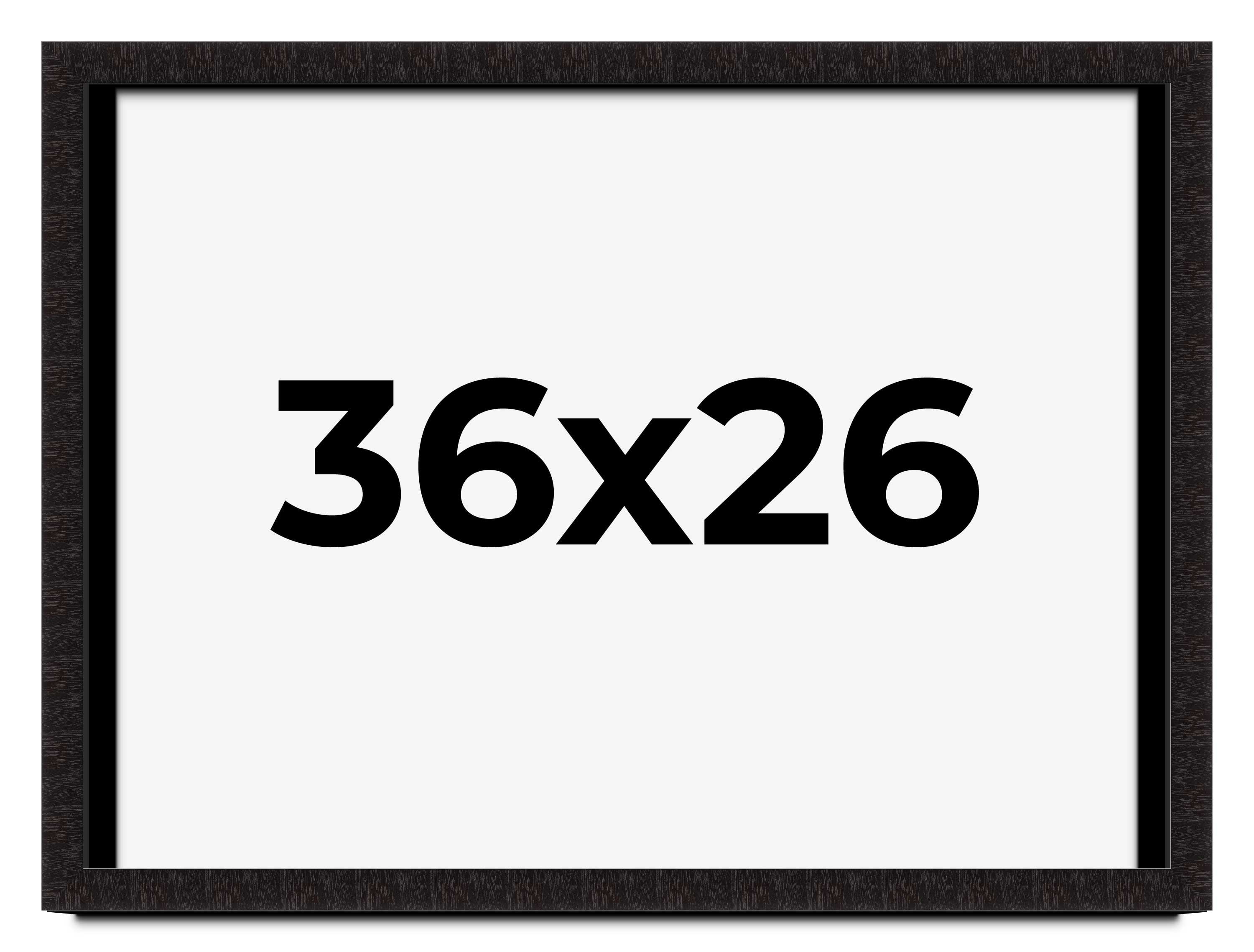 36x26 Shadow Box Black Solid Wood Display Picture Frame | 1 Inch Rabbet ...