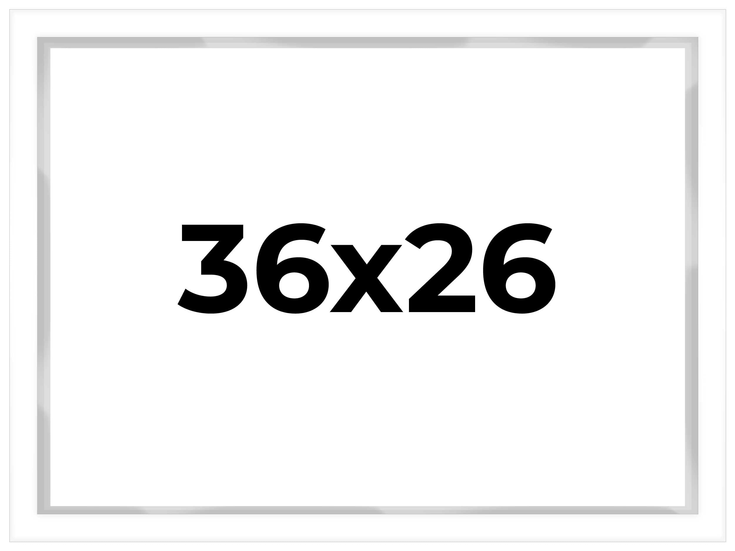 36x26 White Shadowbox Frame - Interior Size 36x26 by 1 Inch - Made to ...