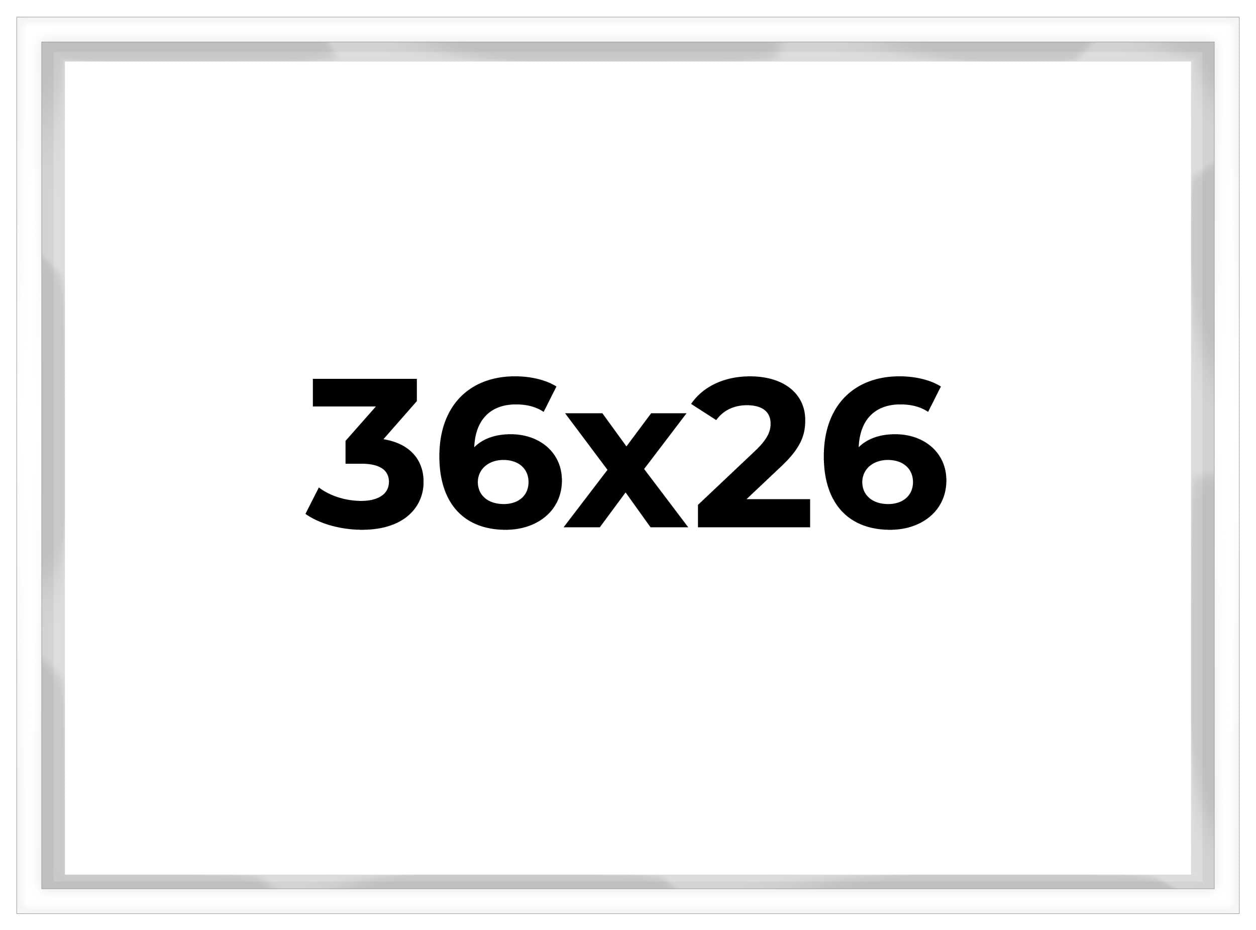 36x26 White Shadowbox Frame - Interior Size 36x26 by 1 Inches - Made to ...