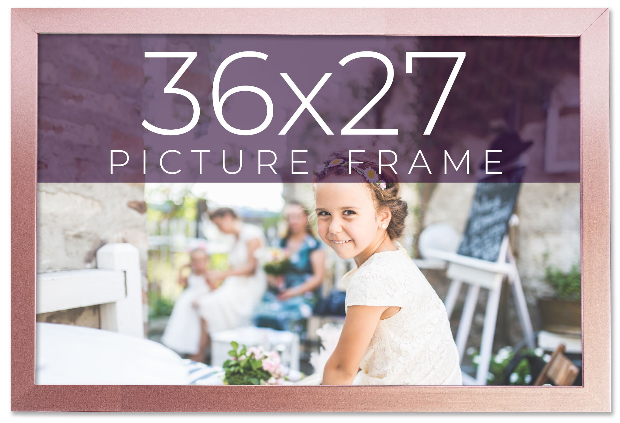 36x27 Frame Pink Real Wood Picture Frame Width 0.75 inches | Interior ...