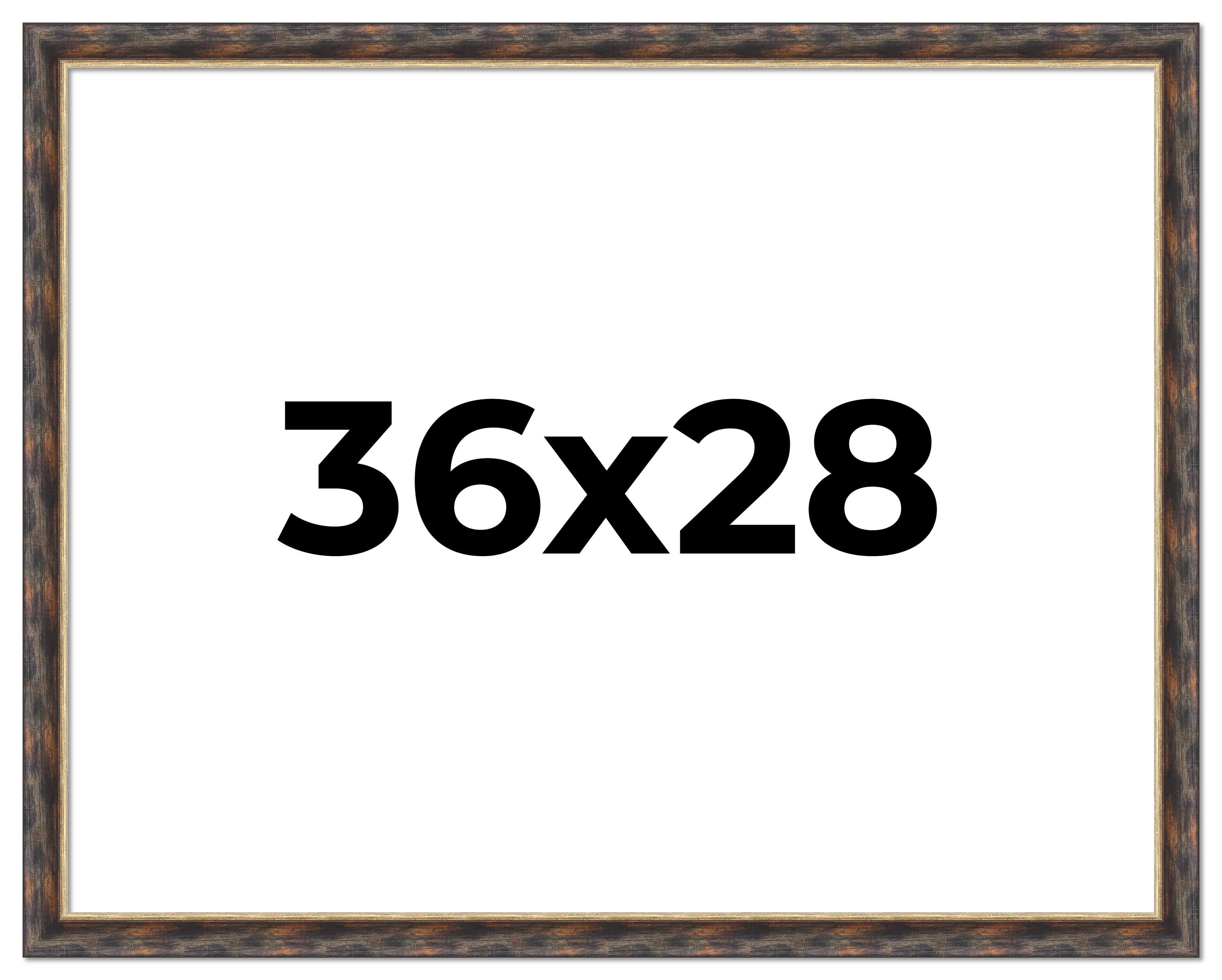 36x28 Frame Gold Real Wood Picture Frame Width 1.5 inches | Interior ...