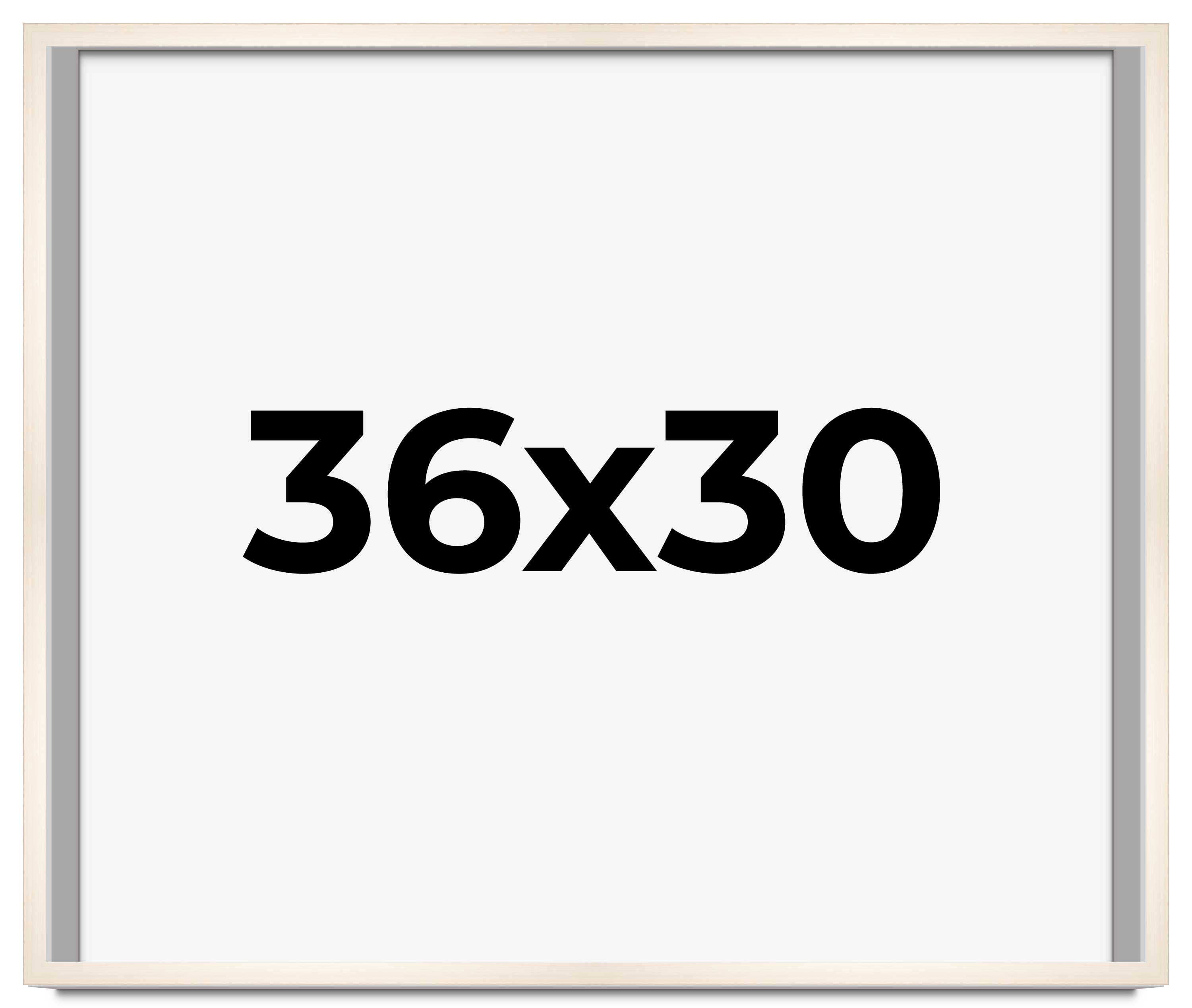 36x30 Frame White Wheat Solid Wood Picture Frame | Moulding Width 0.75 ...