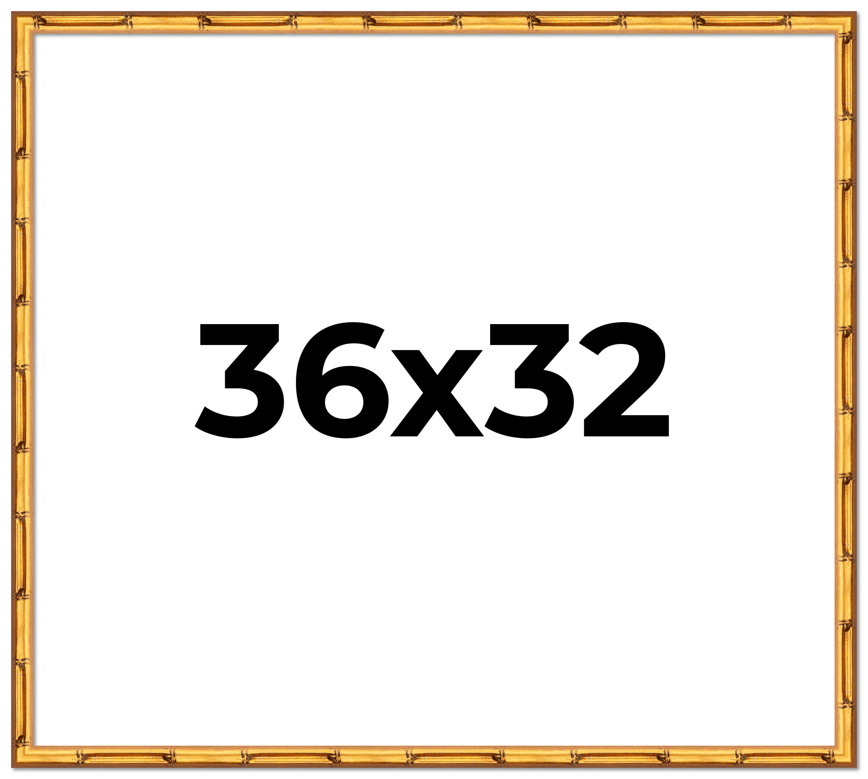 36x32 Frame Gold Bamboo Picture Frame - Complete Modern Photo Frame ...