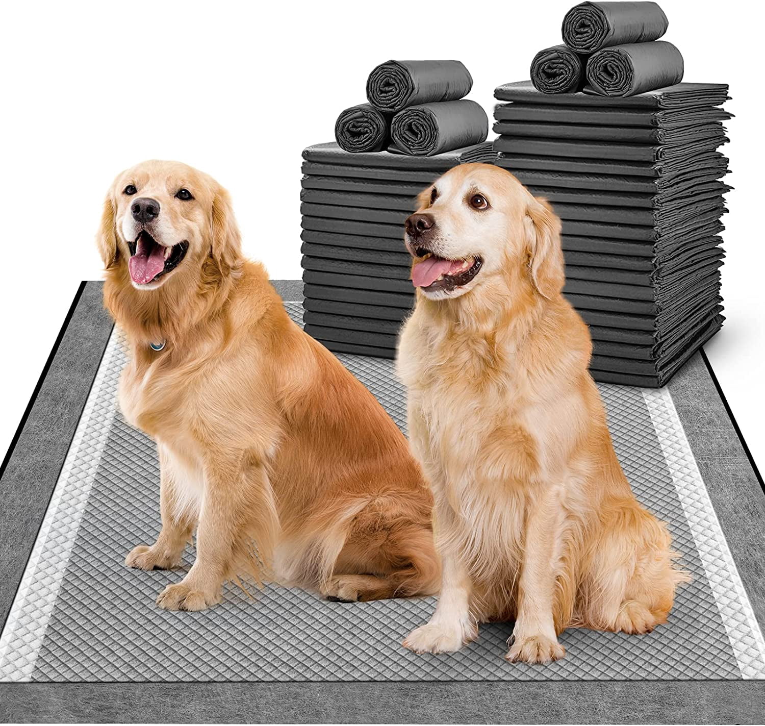 36x36in Charcoal Dog Pee Pads Activated Carbon Odor Control Dog Pads ...