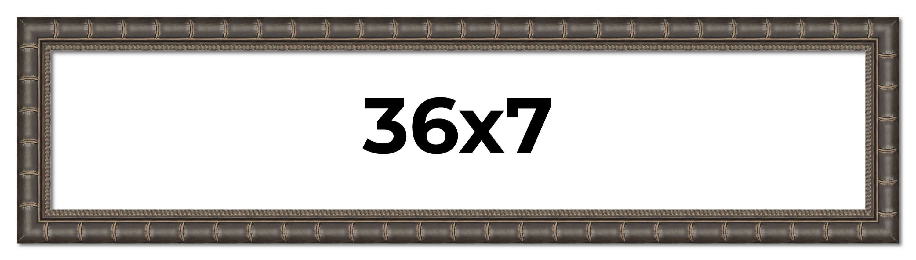 36x7 Frame Black Bamboo Solid Wood Picture Frame Width 1.5 Inches ...