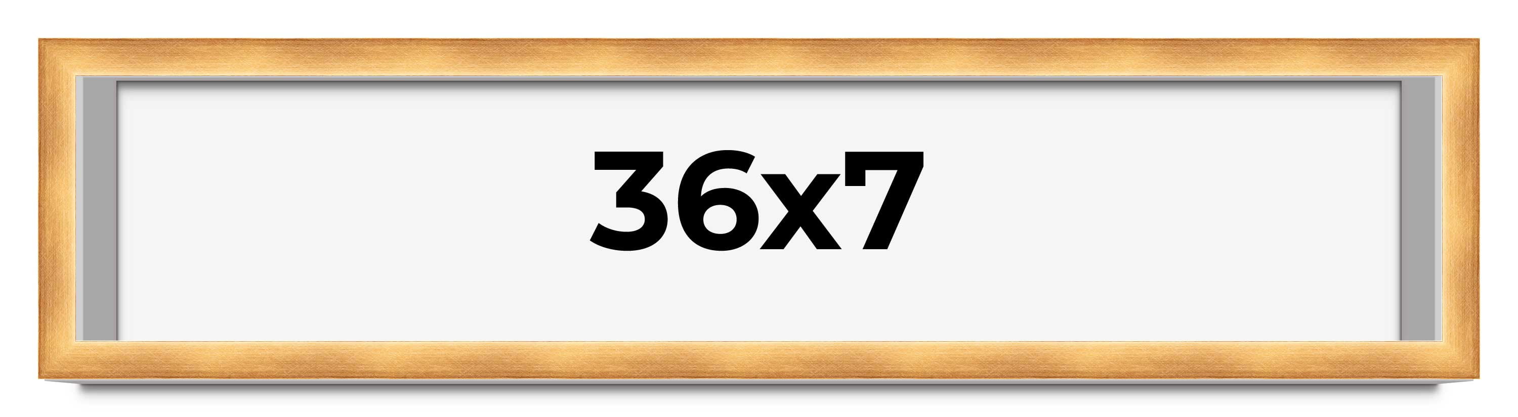 36x7 Shadow Box Bronze Cross-Brushed Display Frame | 1.625 Inches Deep ...