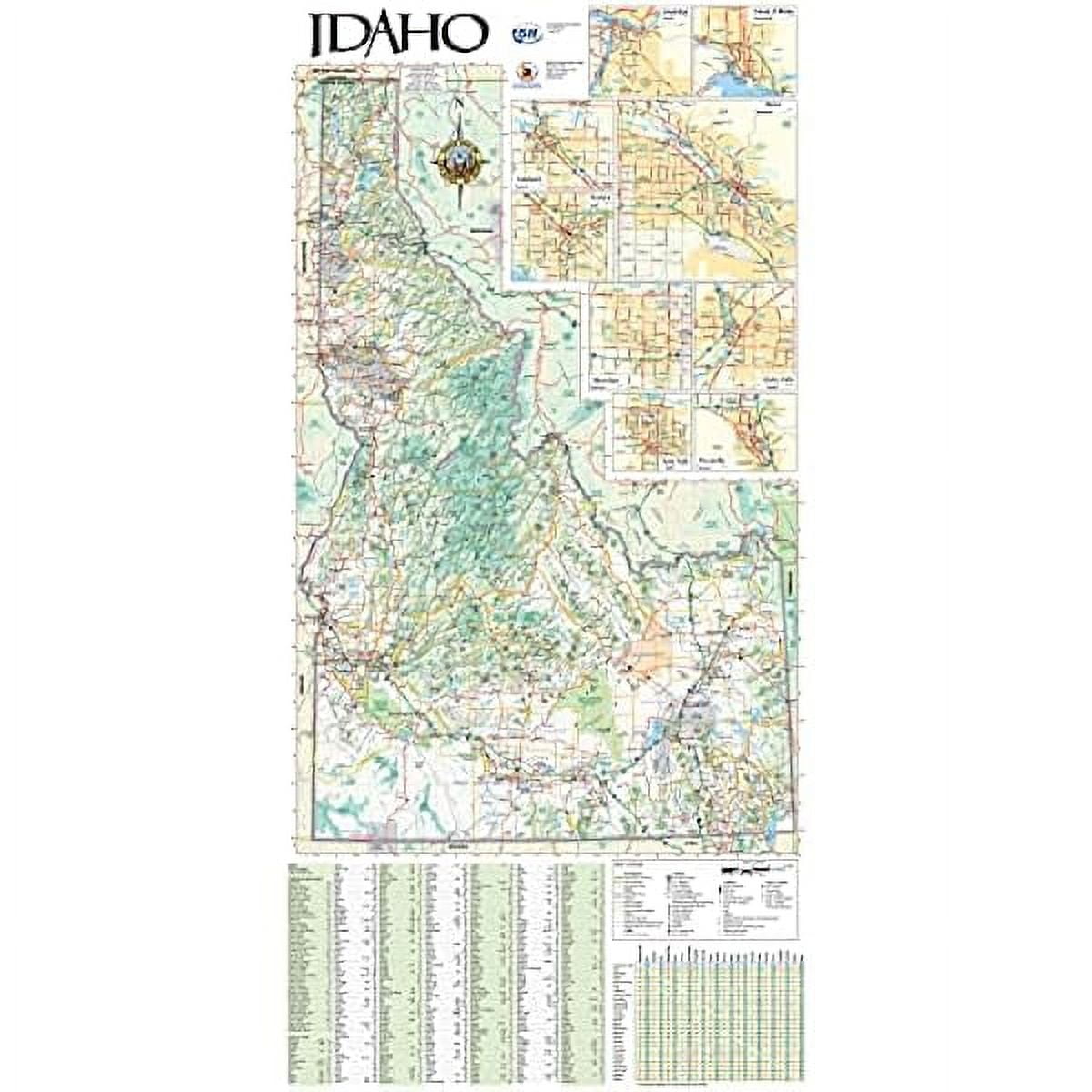 36x72 Idaho State Official Executive Laminated Wall Map - Walmart.com