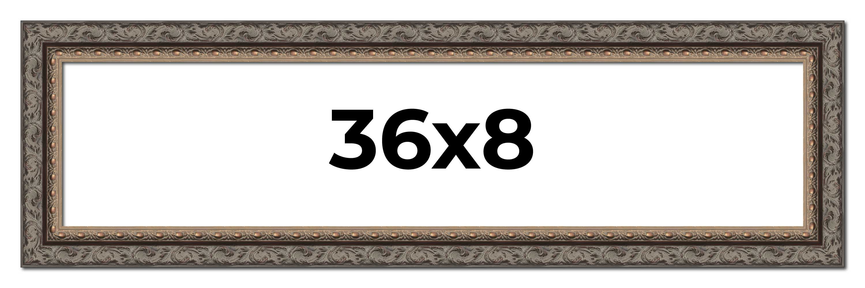 36x8 Frame Black Real Wood Picture Frame Width 2 inches | Interior ...