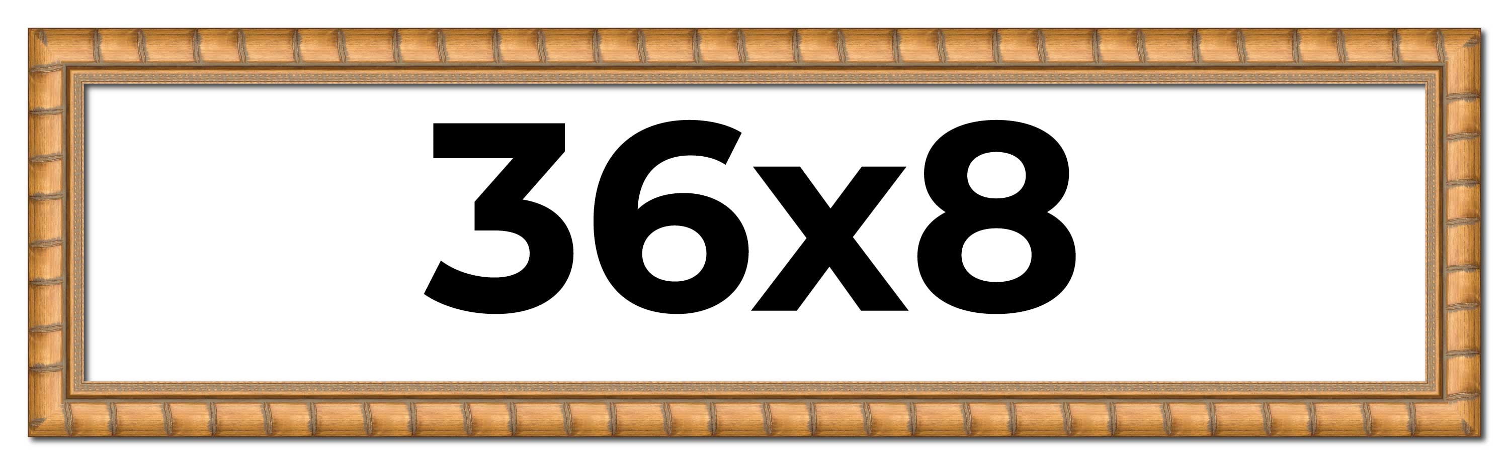 36x8 Frame Gold Real Wood Picture Frame Width 1.5 inches | Interior ...