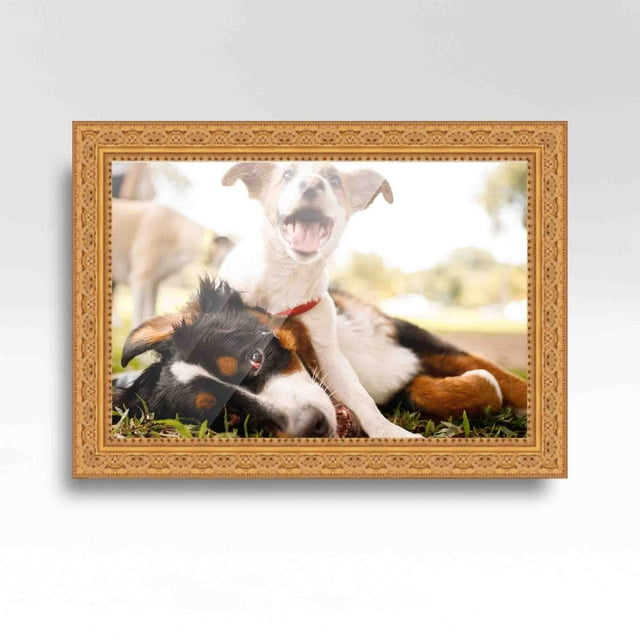 36x8 Frame Gold Real Wood Picture Frame Width 1.75 inches | Interior ...