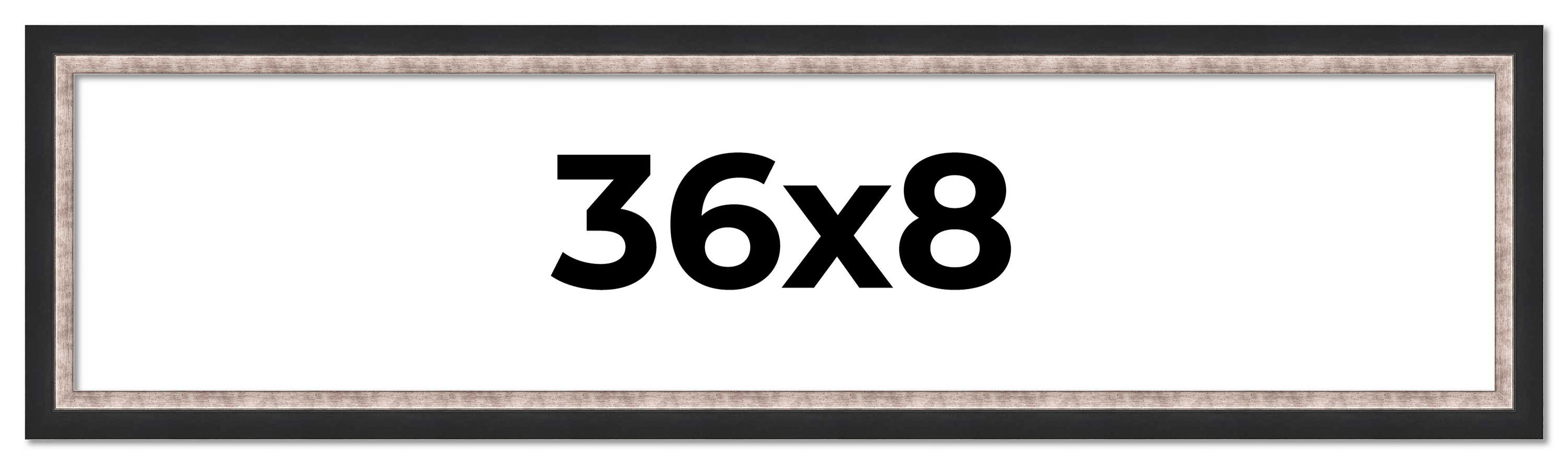 36x8 Frame Silver Real Wood Picture Frame Width 1.25 Inches | Interior ...