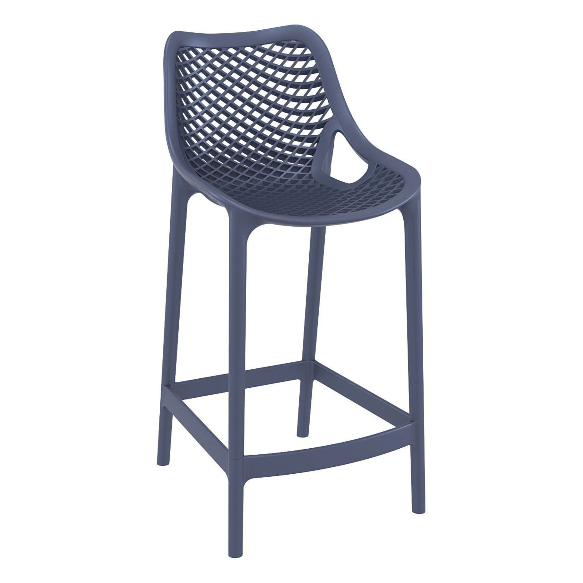 37.5" Dark Gray Solid Patio Resin Counter Stool - Walmart.com