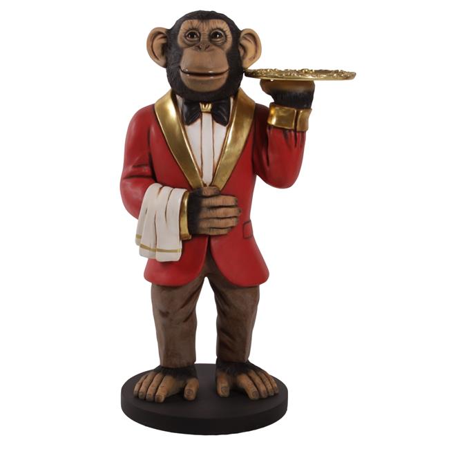 37.5 in. Tall Fiberglass Chadsy the Chimp Waiter, Multi Color - Walmart.com