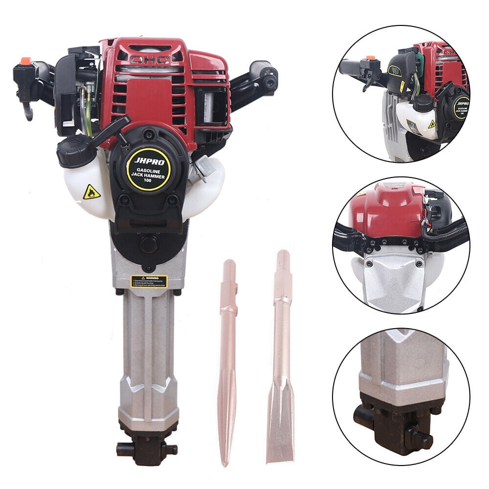 37.7cc 4-Stroke Concrete Rock Breaker Gas Power Demolition Drill Jack ...