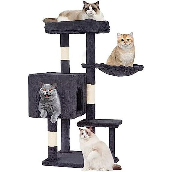 37.8 inch Cat Tree Cat Tower for Indoor Cats with Scratching Posts ...