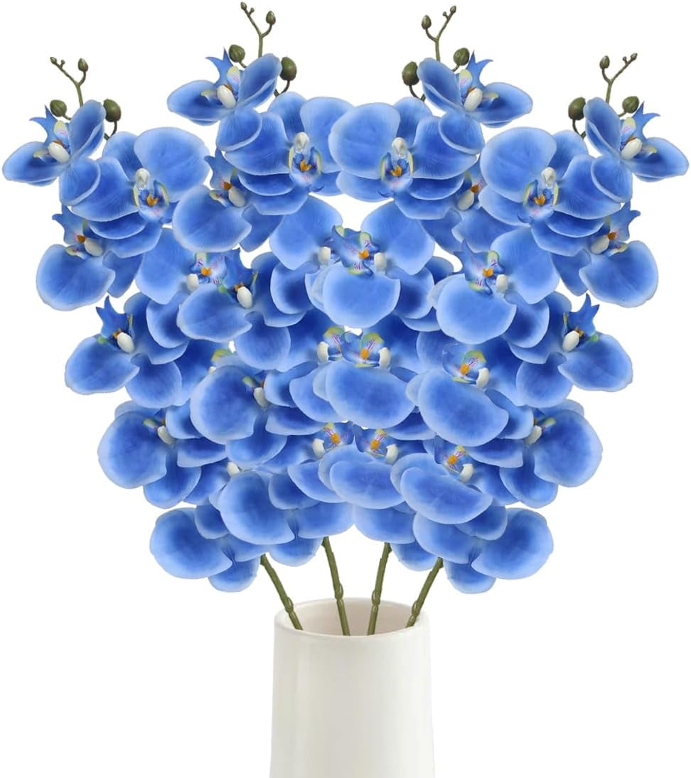 37 in Artificial Orchids Flowers Real Touch Artificial Flowers Faux ...