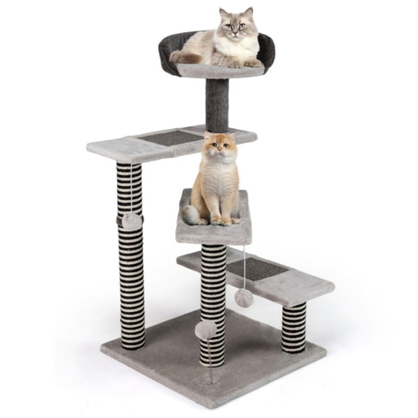 37" Cat Tree with Scratching Posts, Multi-Level Cat Tower for Indoor ...