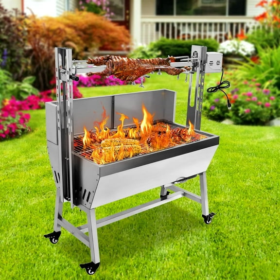 Electric BBQ Rotisserie Grill Kit, 46 Inch 176 Lbs Capacity, Height ...