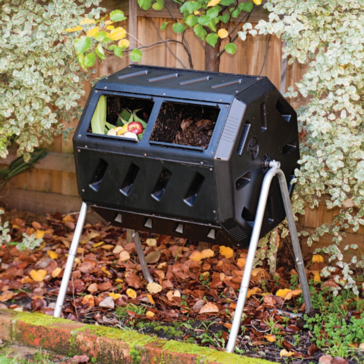 37-Gallon Tumbling Compost Bin Tumbler Composter - 5 Cu. Ft. - Walmart.com