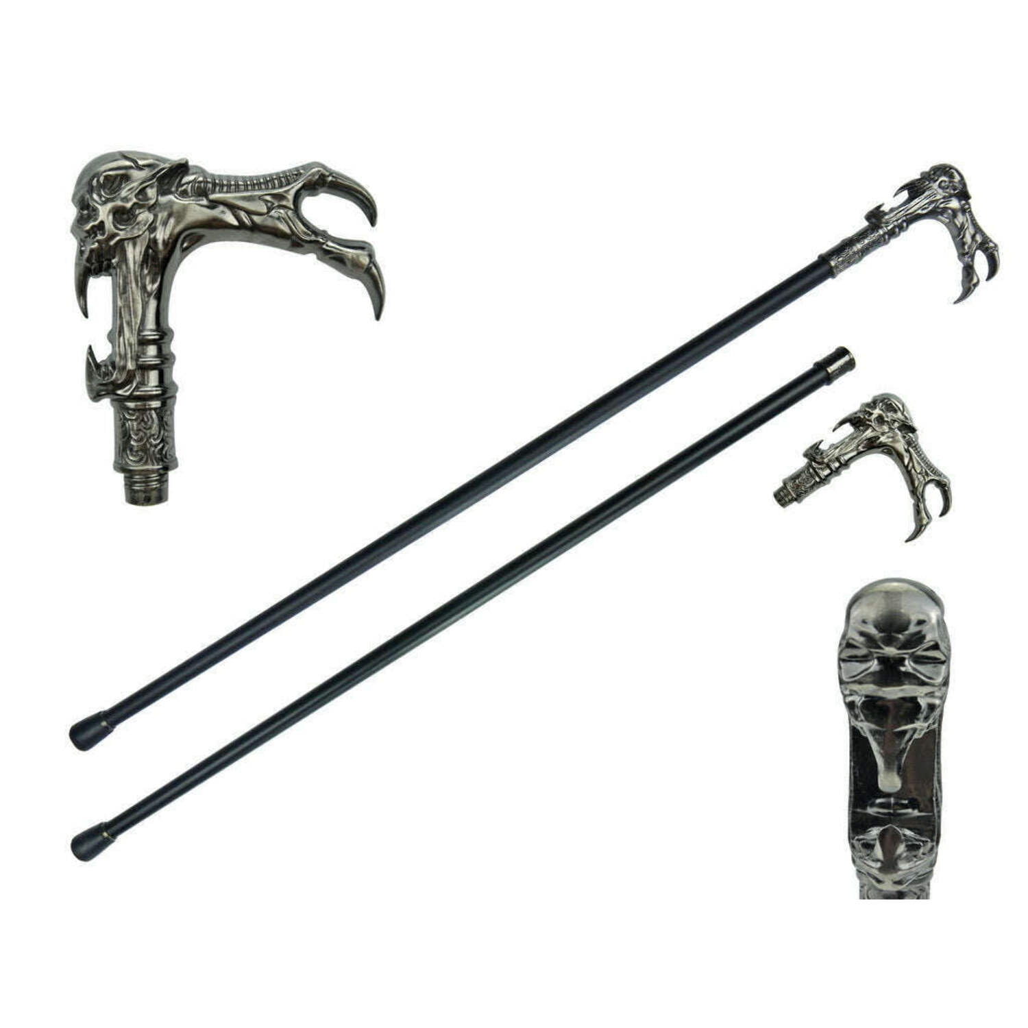 37" Gothic Claw Handle Walking Cane - Walmart.com