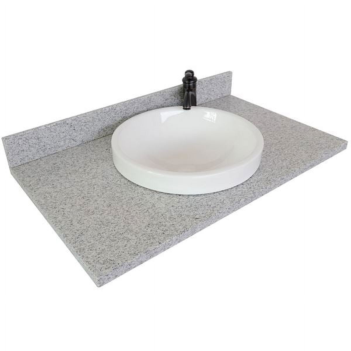 37" Gray granite top with round sink - Walmart.com